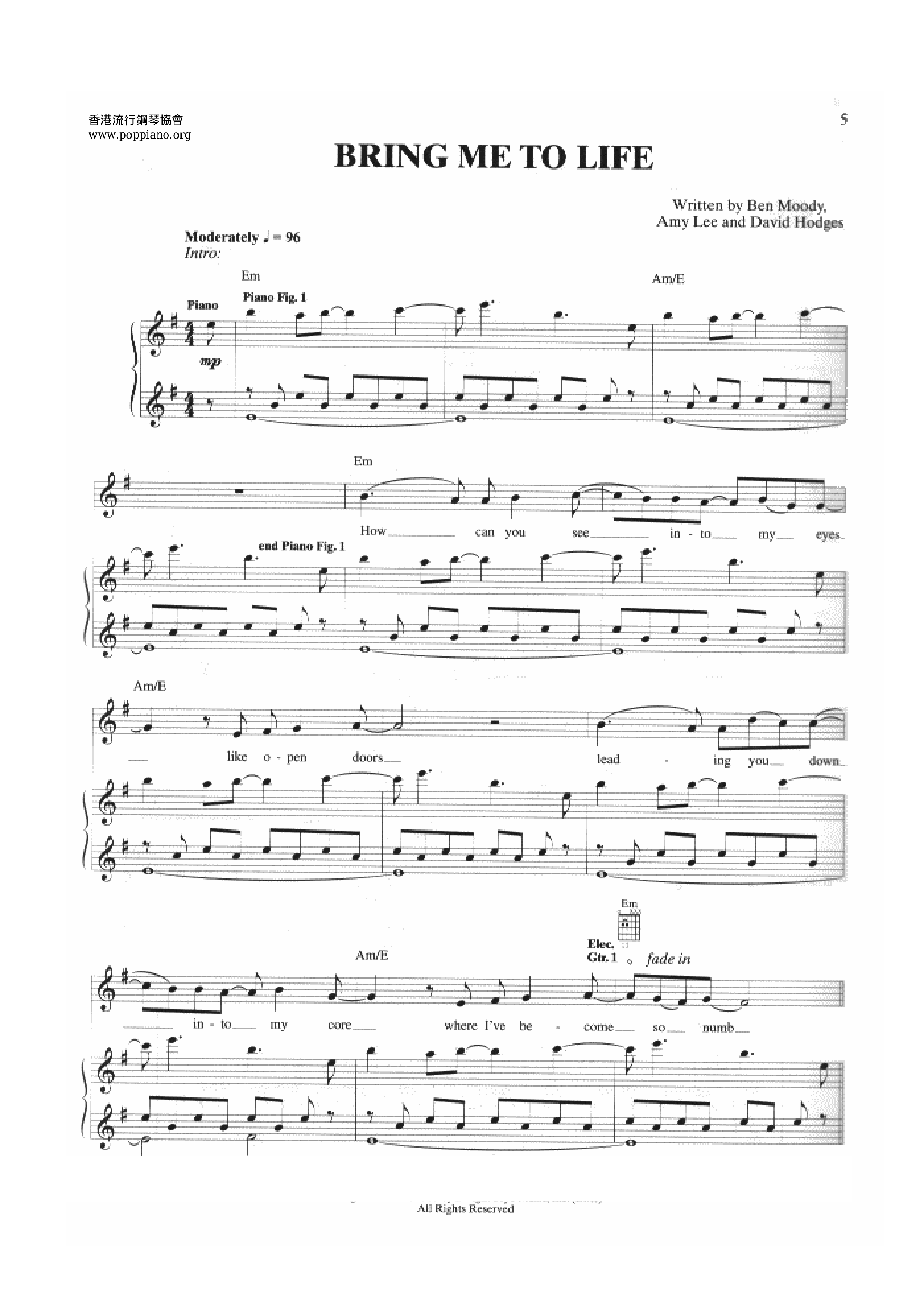 Evanescence Bring Me To Life pdf evanescence-bring-me-to-life-pdf