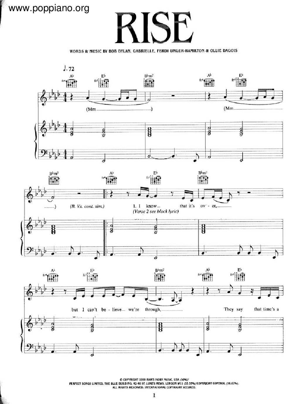 Gabrielle-Rise Sheet Music pdf, - Free Score Download ★