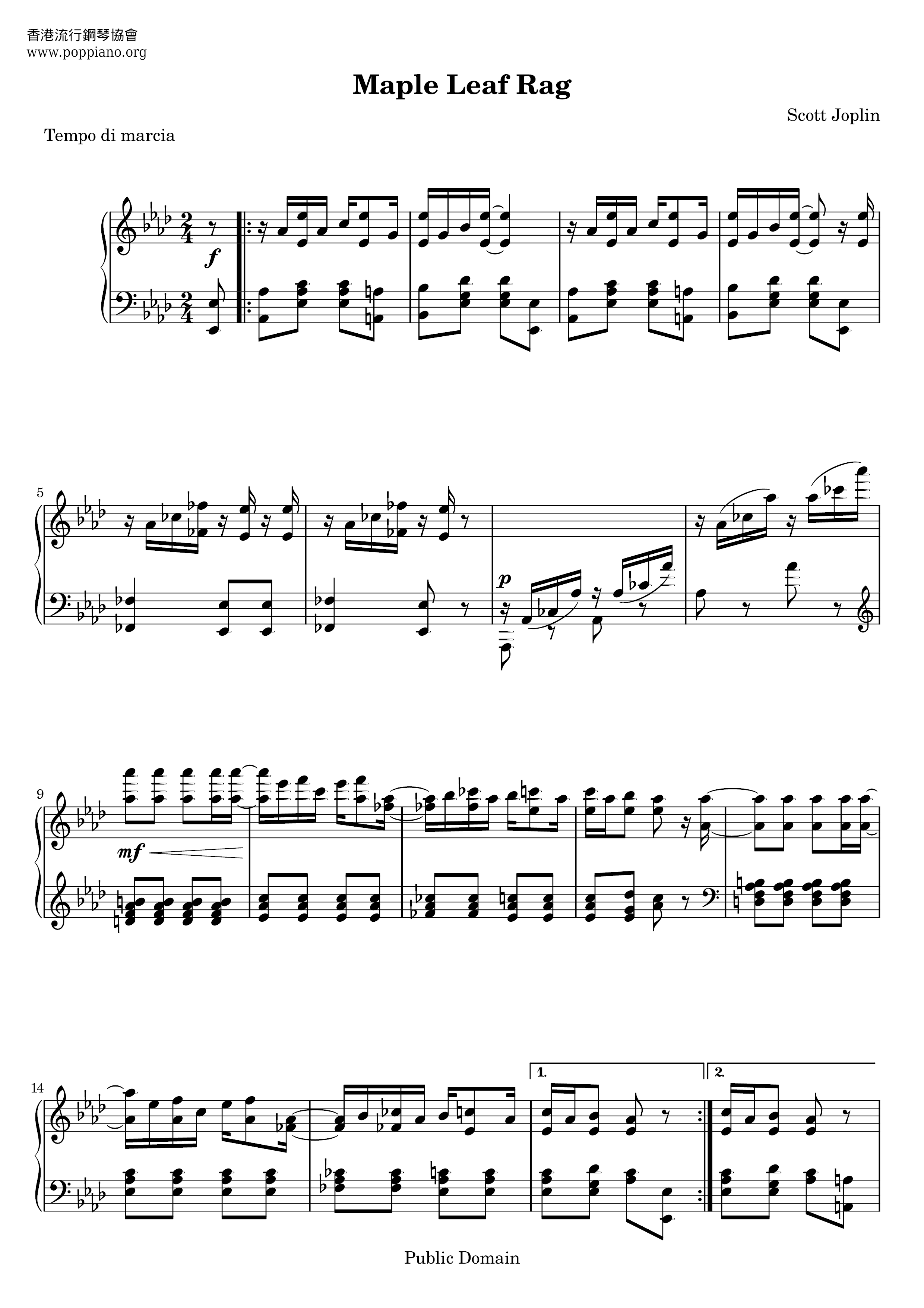 Scott Joplin-Maple Leaf Rag Sheet Music pdf, - Free Score Download ★
