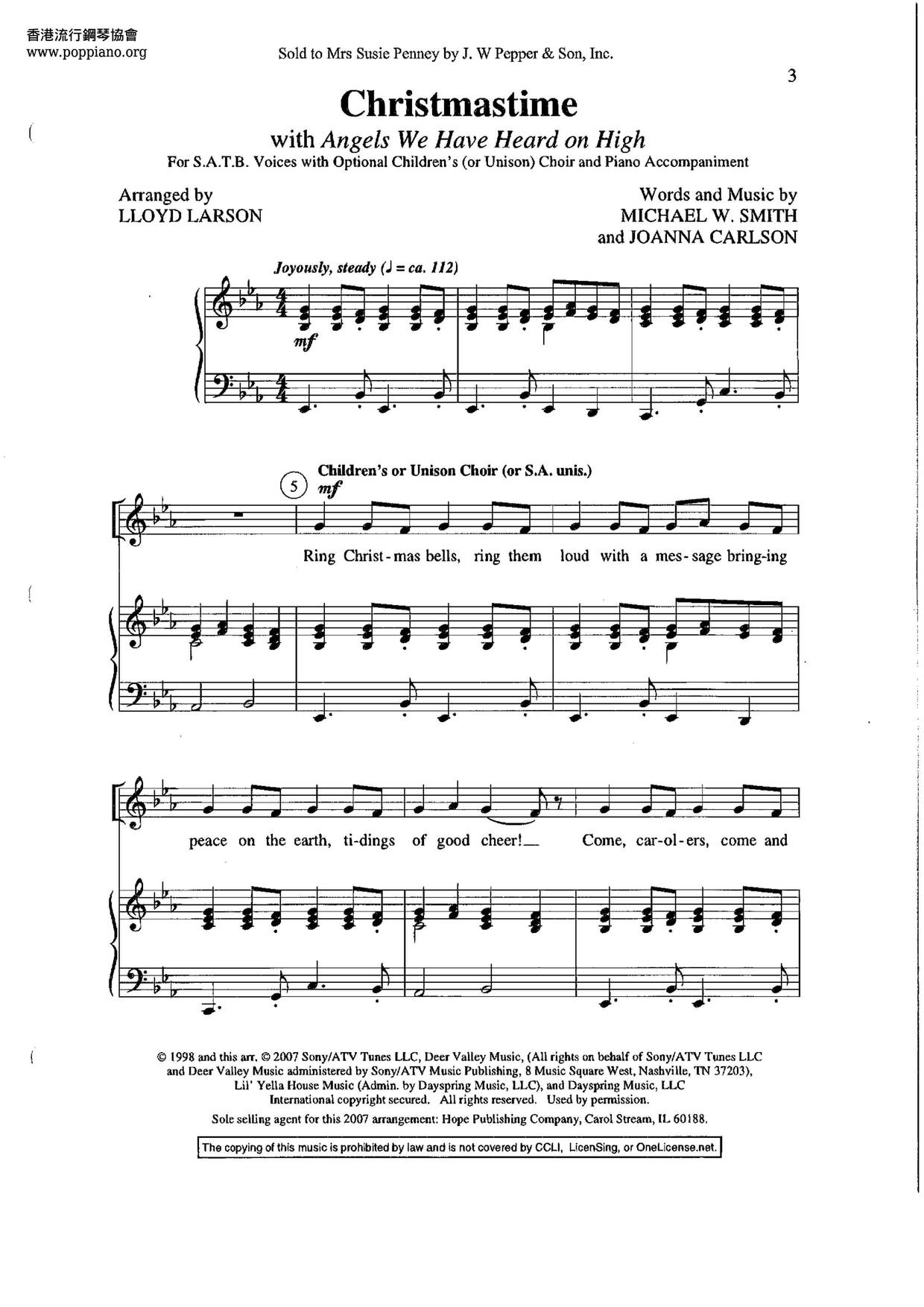 Christmas-Christmas Time Sheet Music pdf, - Free Score Download ★