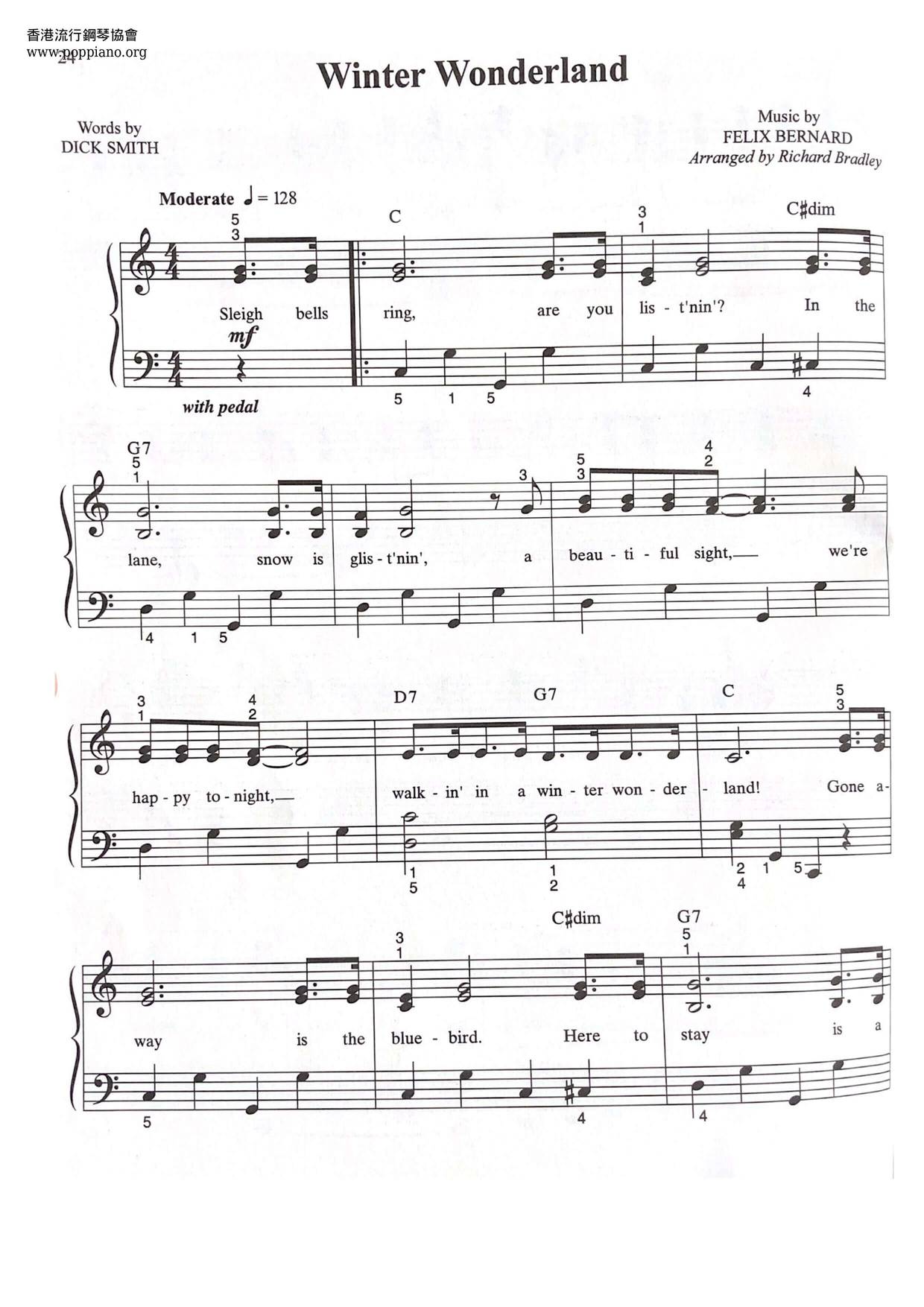 Christmas-Winter Wonderland Sheet Music pdf, - Free Score Download ★