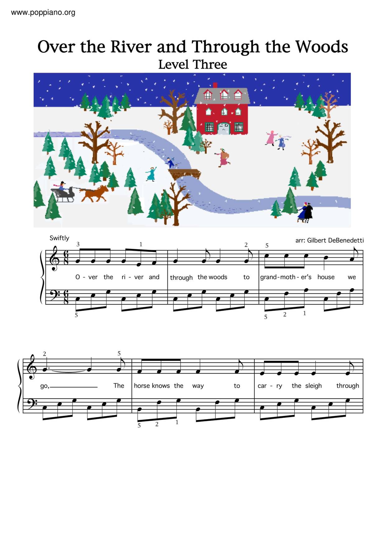 hymn-Over The River And Through The Wood Sheet Music pdf, - Free Score ...