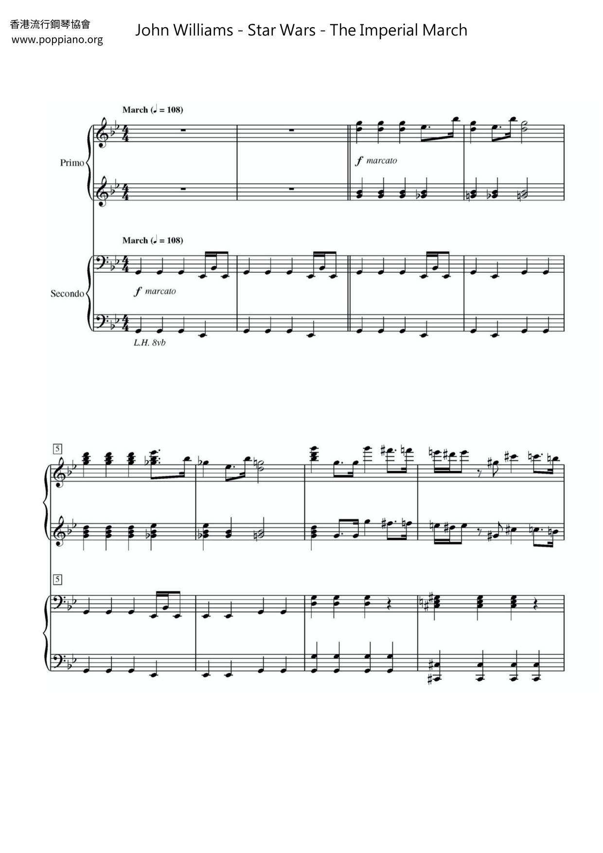 John Williams-Star Wars - The Imperial March Sheet Music pdf, - Free ...