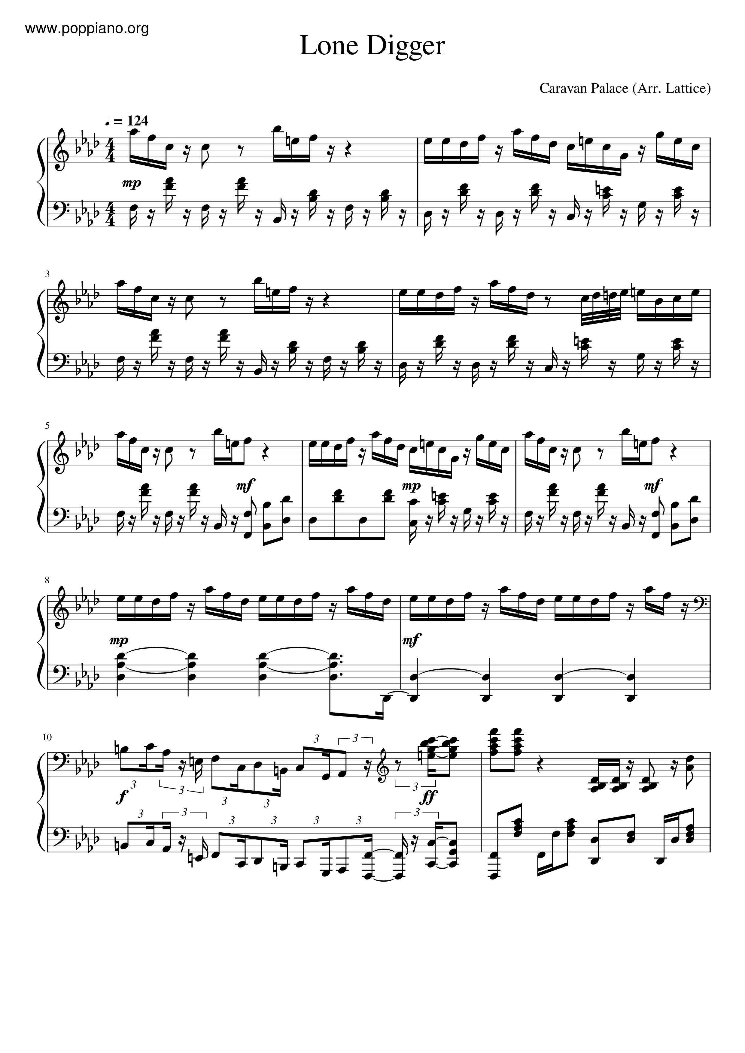 Caravan Palace-Lone Digger Sheet Music pdf, - Free Score Download ★