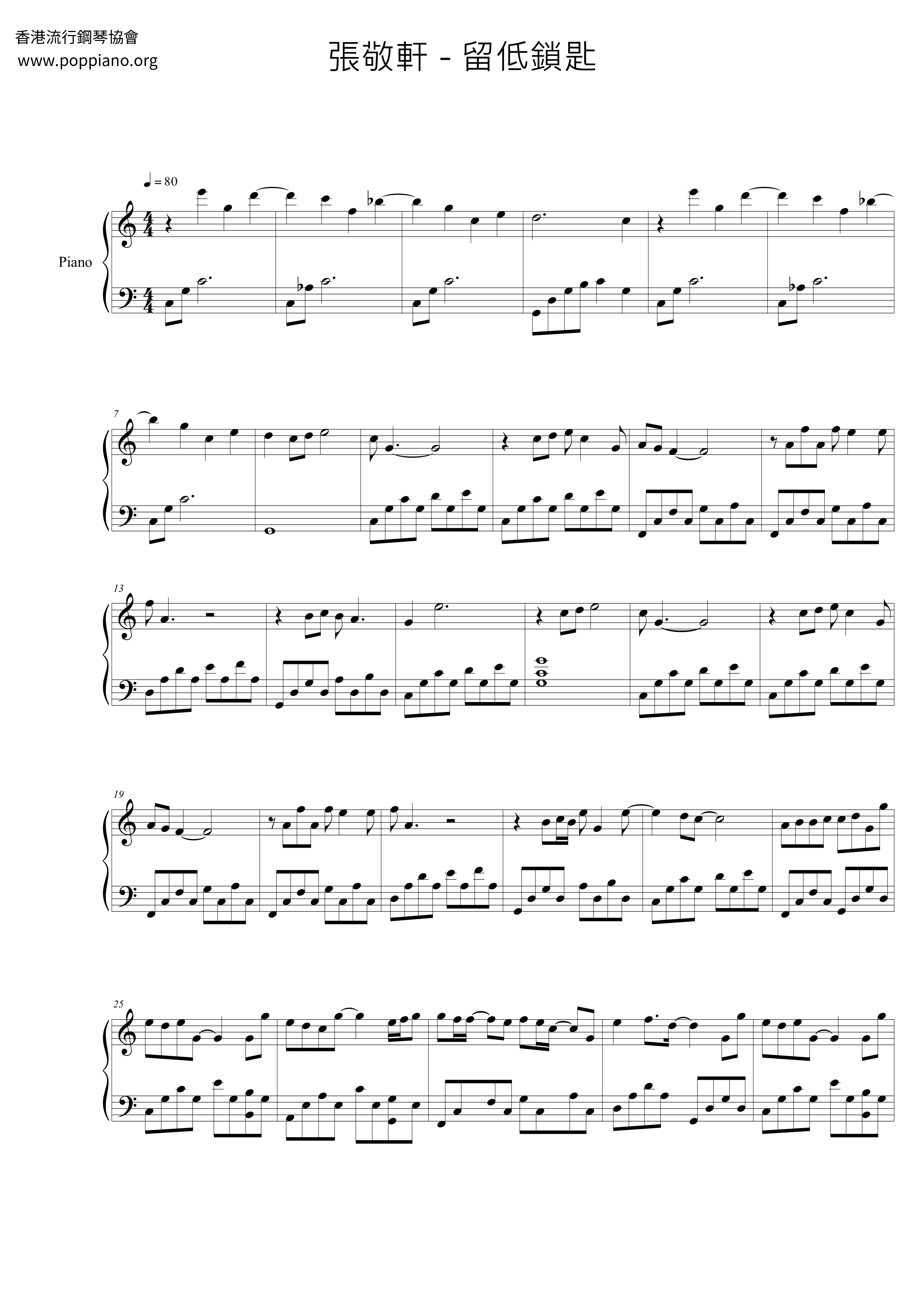 Hins Cheung-Keep Low Key Sheet Music pdf, - Free Score Download ★