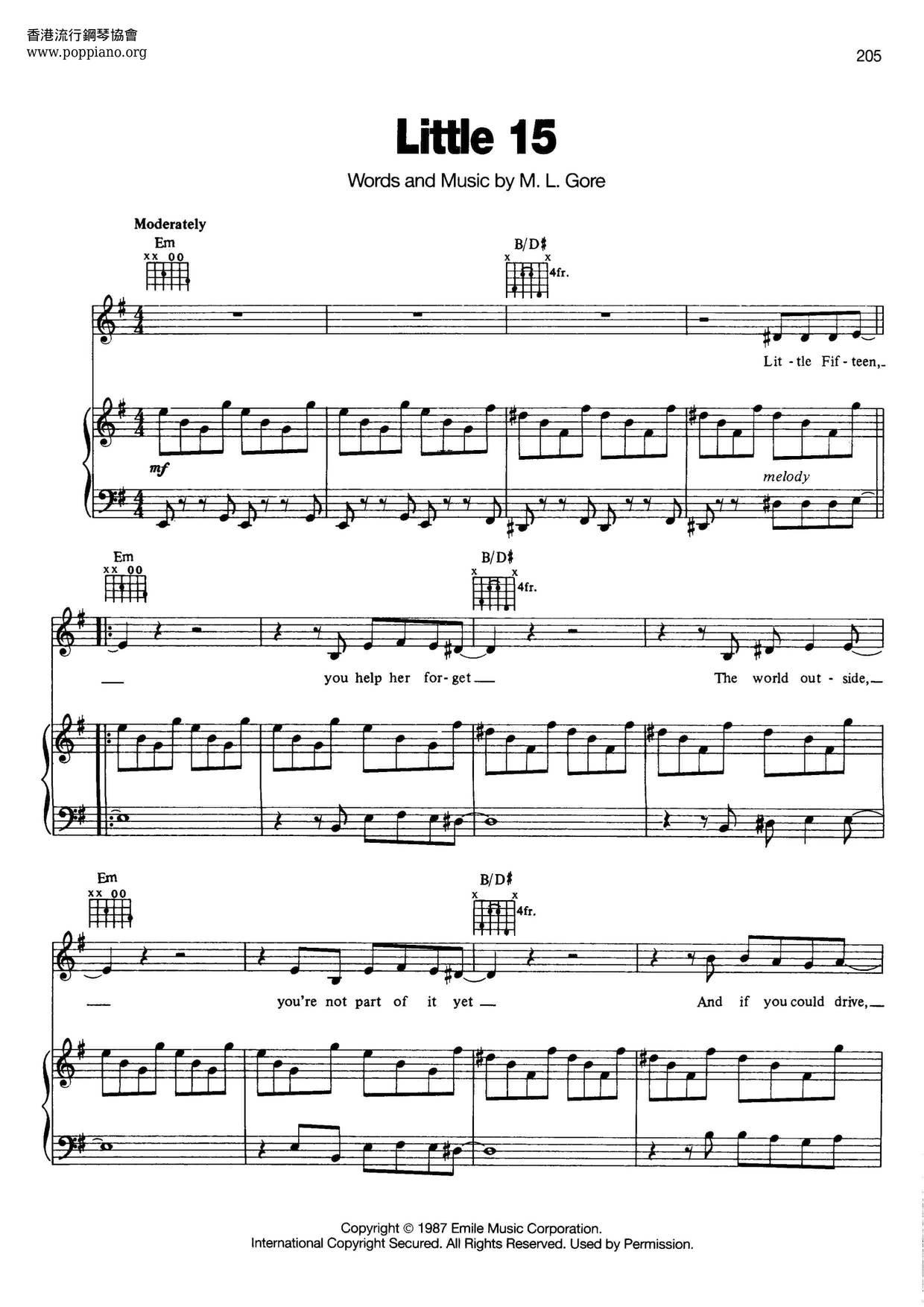Depeche Mode-Little 15 Sheet Music pdf, - Free Score Download ★