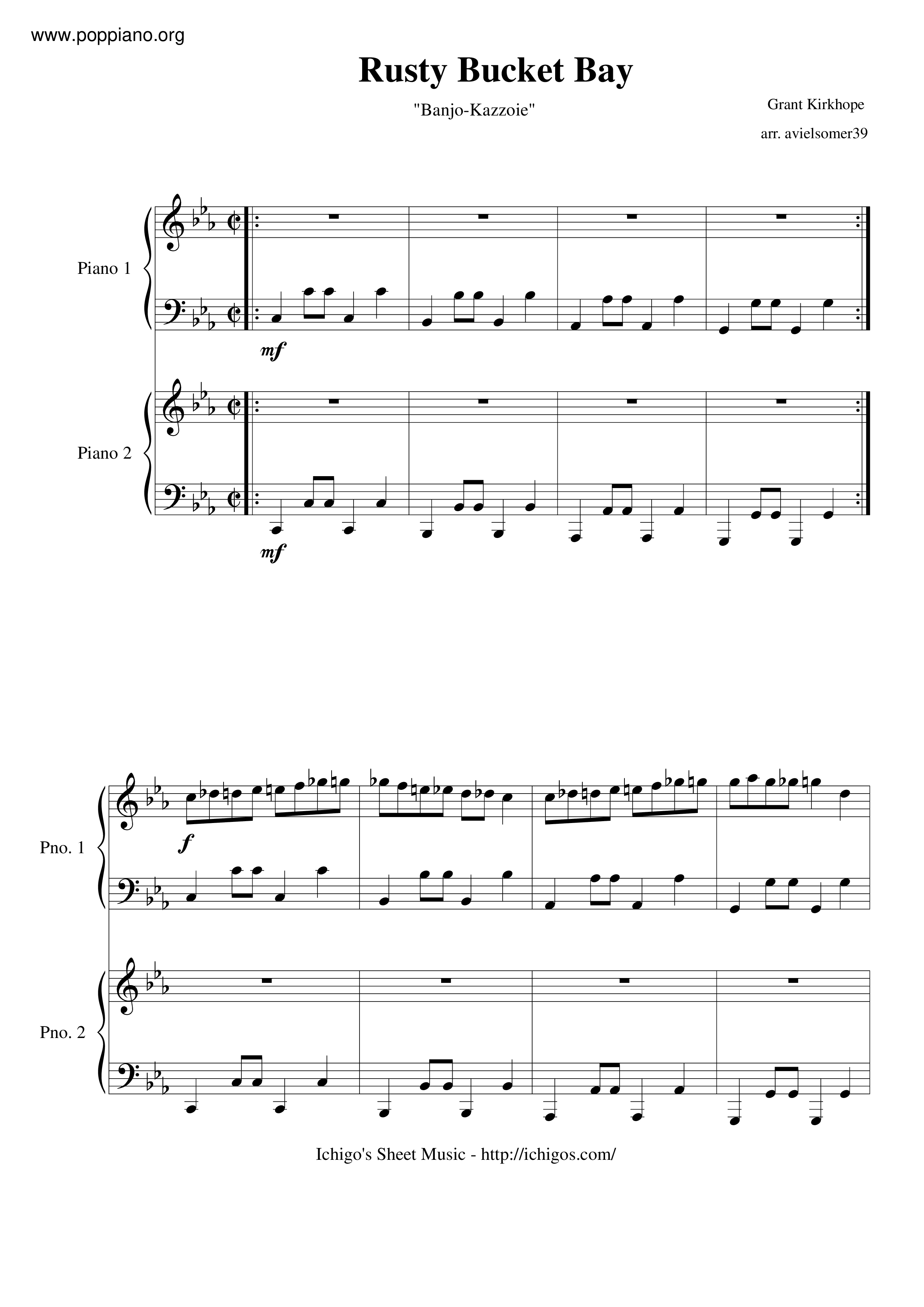 Banjo Kazooie-Rusty Bucket Bay Duet Sheet Music pdf, - Free Score ...
