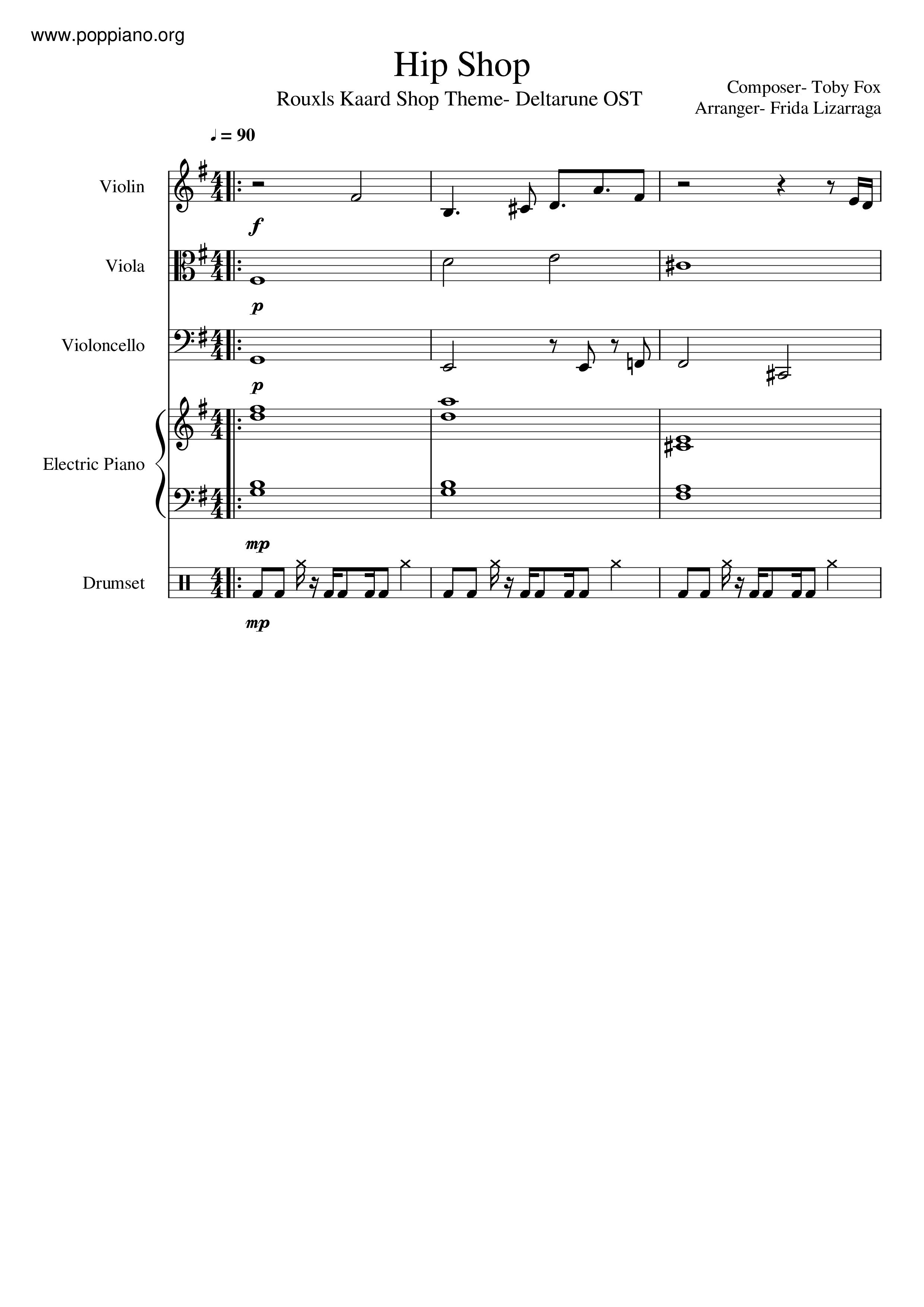 Deltarune-Hip Shop -Rouxls Kaard Shop Theme Sheet Music pdf, - Free ...