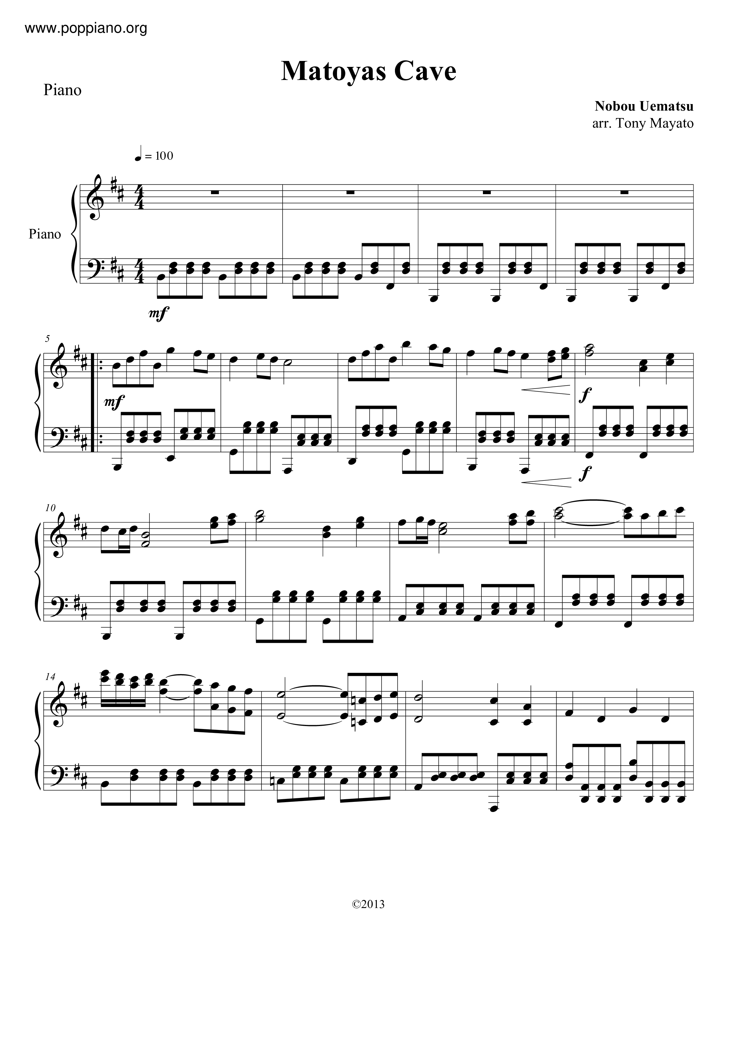 Final Fantasy I-Matoyas Cave Sheet Music pdf, - Free Score Download ★