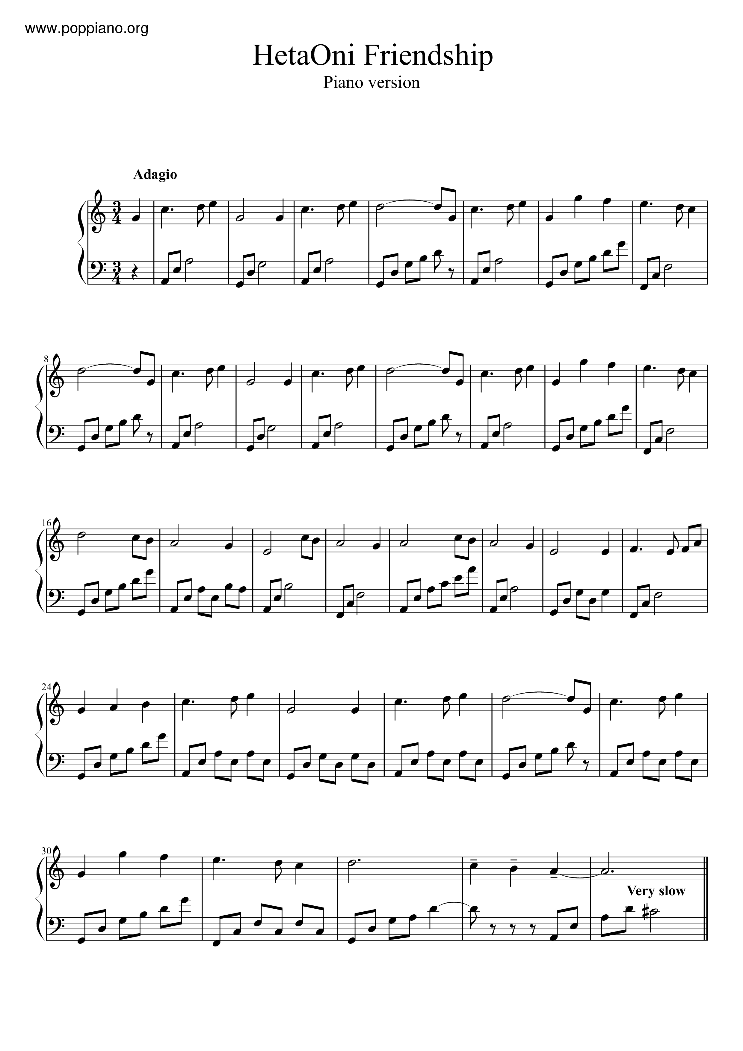Kumikyoku Nico Nico Douga-Friendship Sheet Music pdf, - Free Score ...