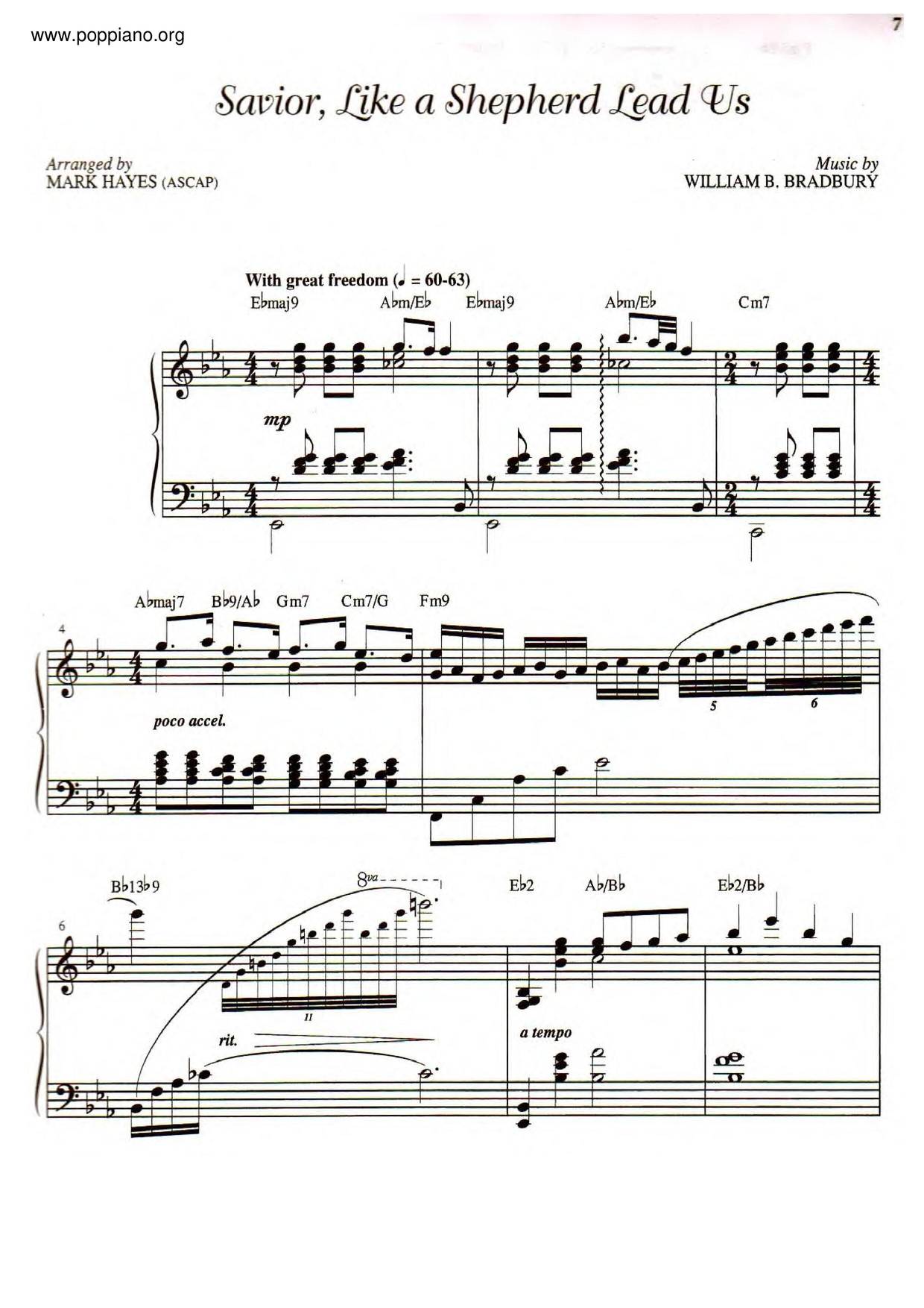 hymn-Savior, Like A Shepherd Lead Us Sheet Music pdf, - Free Score ...