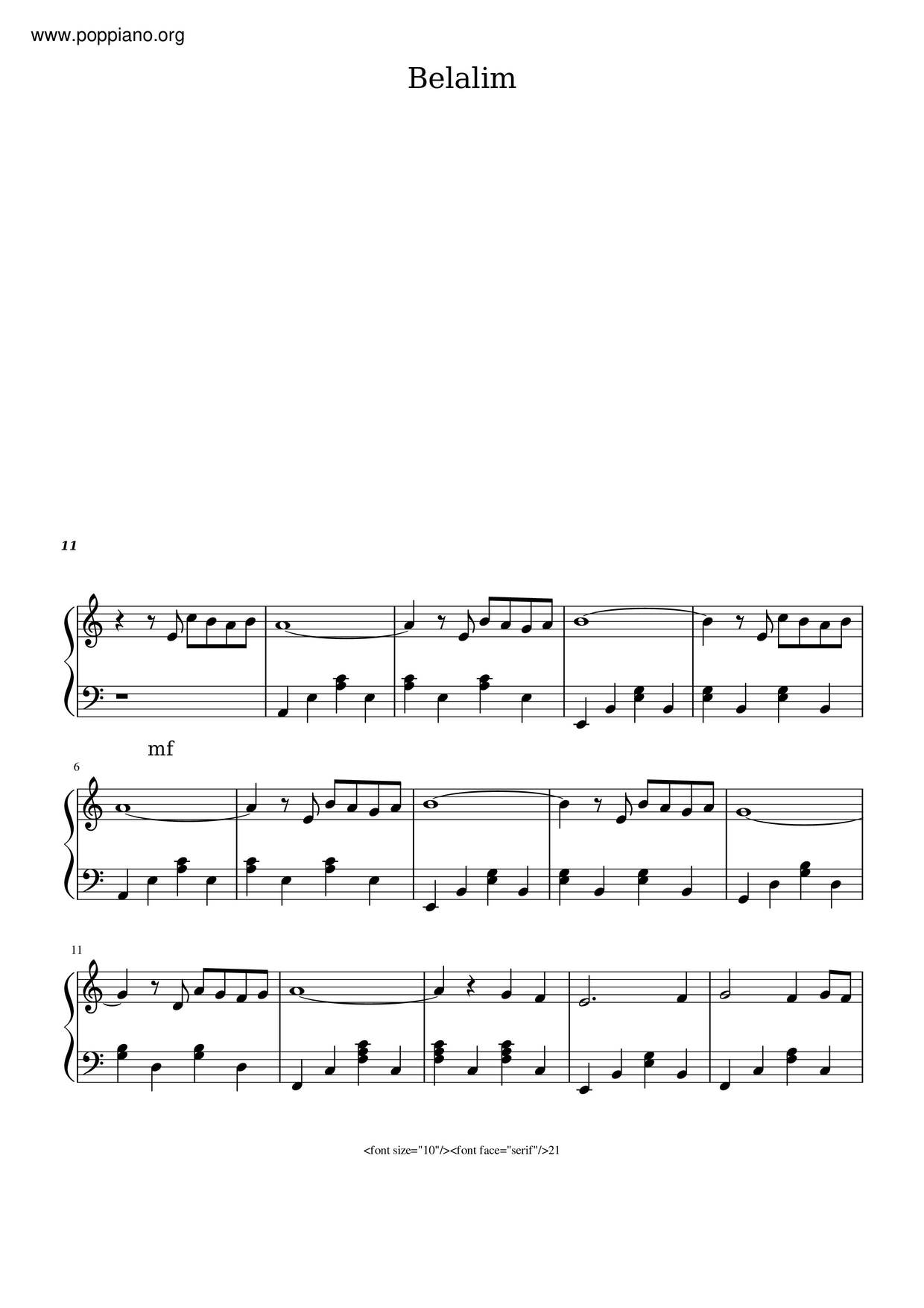 Mahsun Kirmizigul-Belalim Sheet Music pdf, - Free Score Download ★