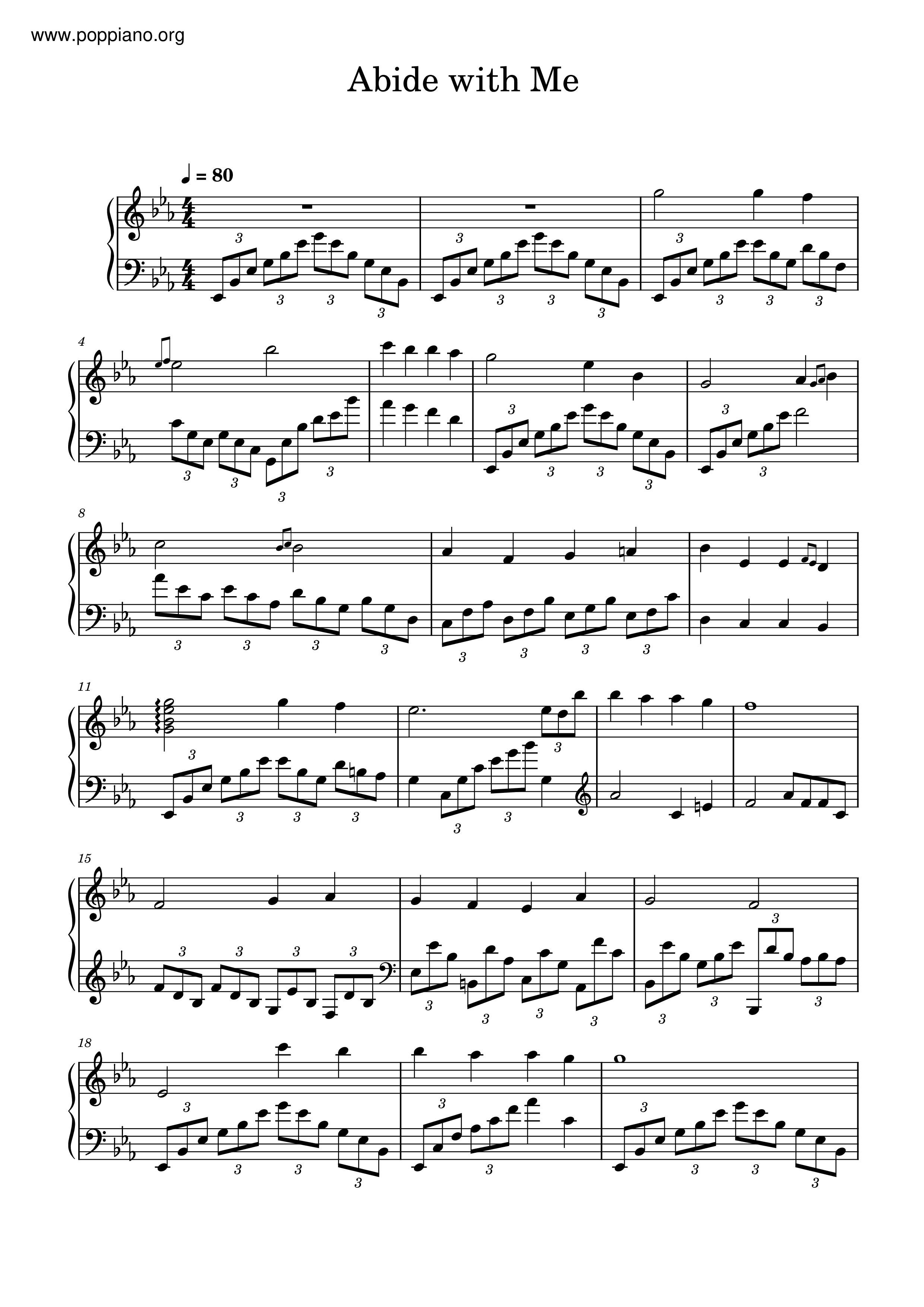 hymn-Abide With Me Sheet Music pdf, - Free Score Download ★