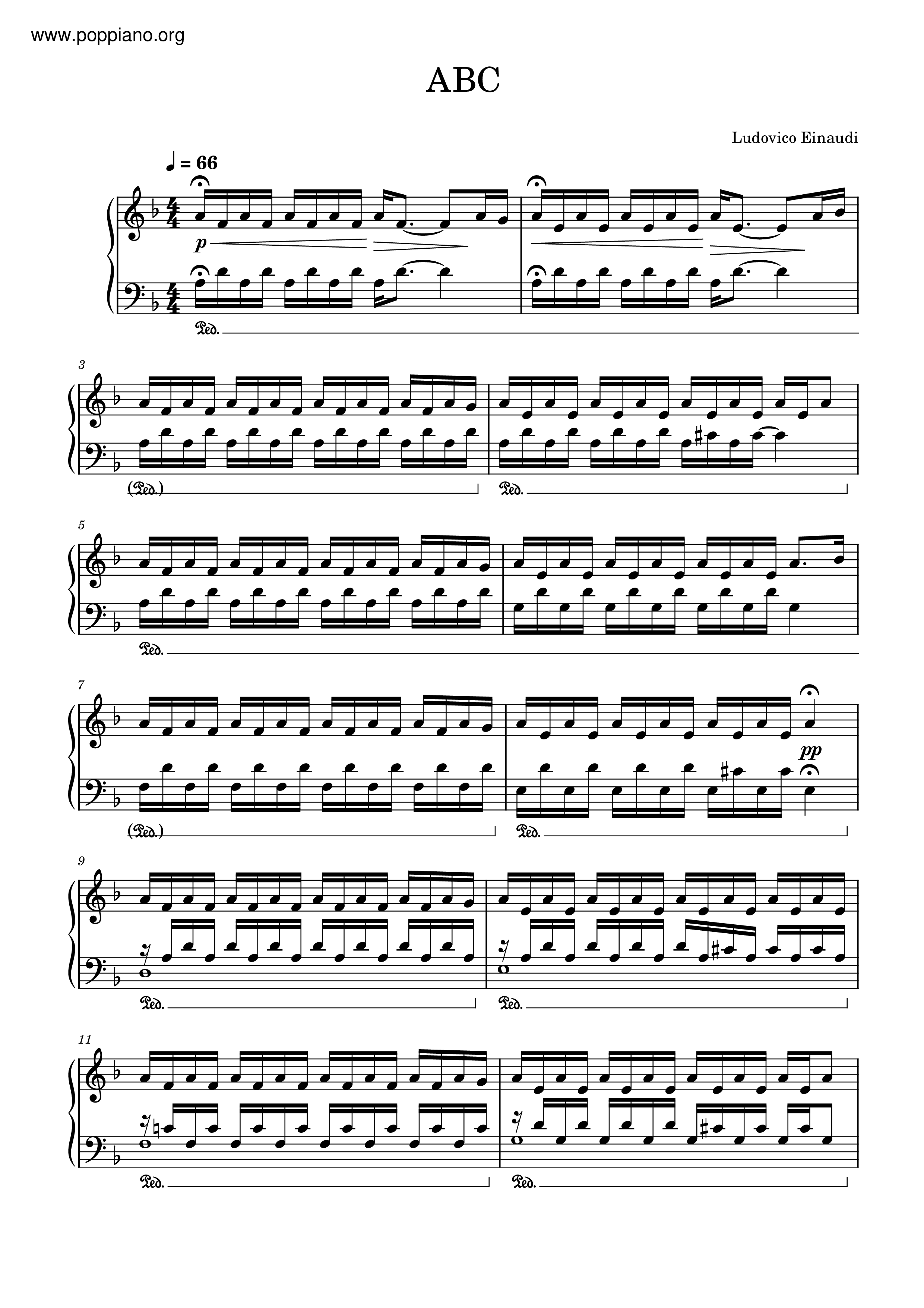 Ludovico Einaudi-ABC Sheet Music pdf, - Free Score Download ★