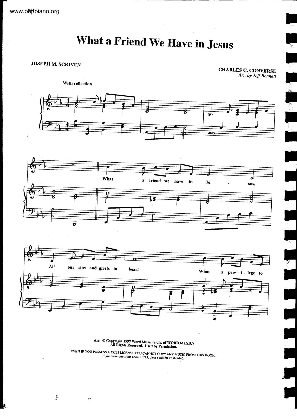 hymn-What A Friend We Have In Jesus Sheet Music pdf, - Free Score ...