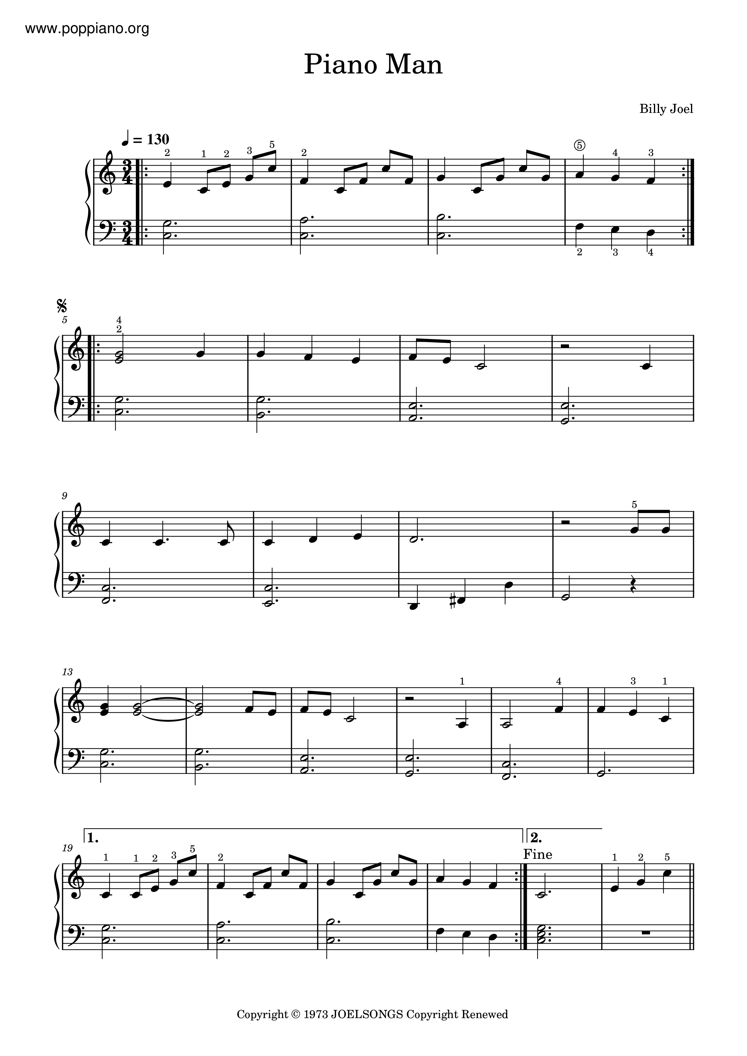 Billy Joel-Piano Man Sheet Music pdf, - Free Score Download ★