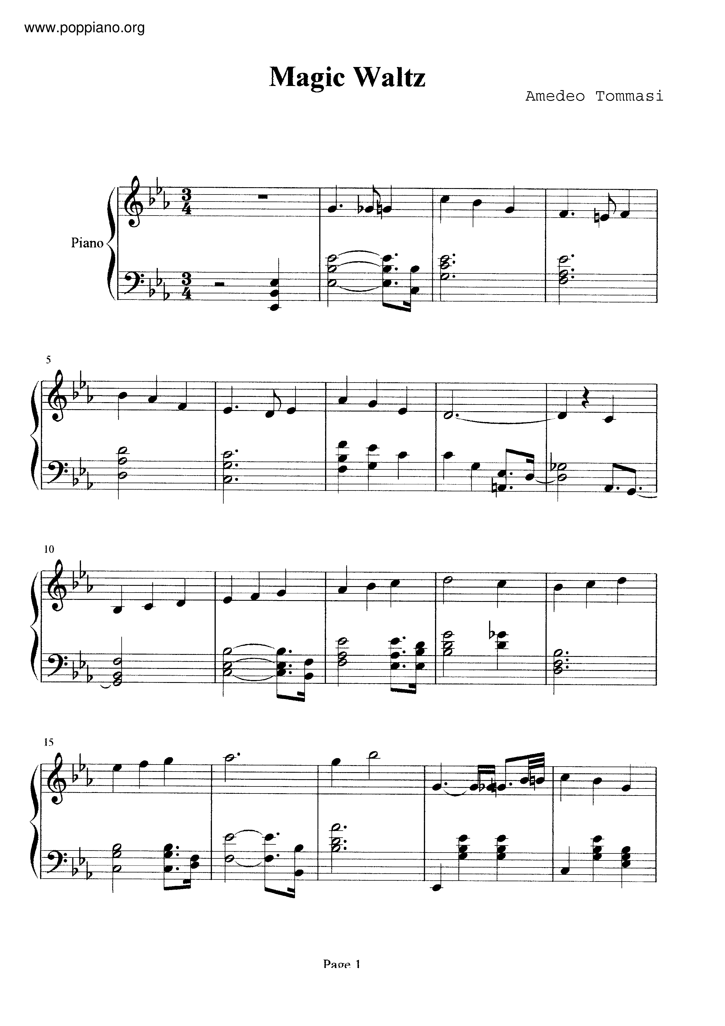 Ennio Morricone-Legend Of 1900 - Magic Waltz Sheet Music pdf, - Free ...