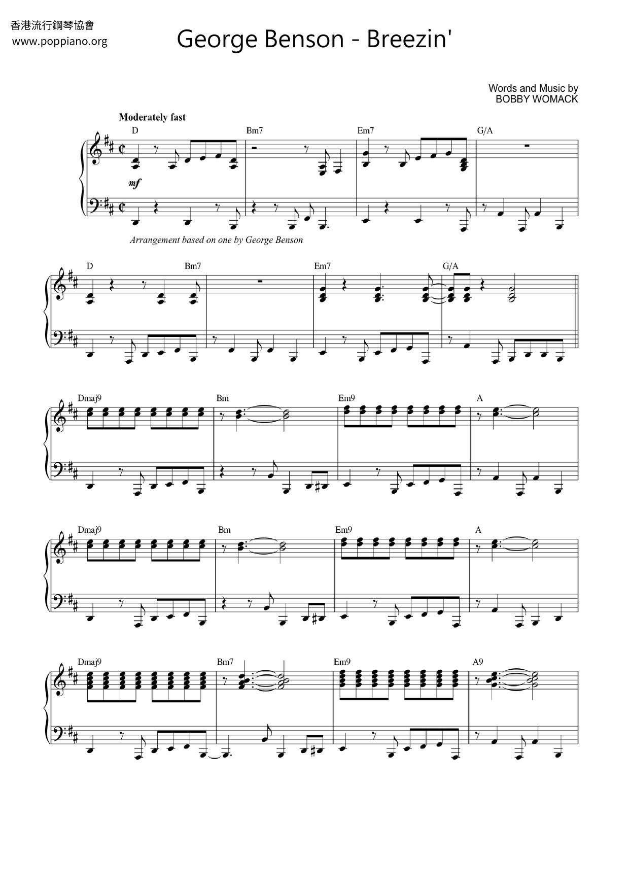 Khalil Fong-Breezin' Sheet Music pdf, - Free Score Download ★