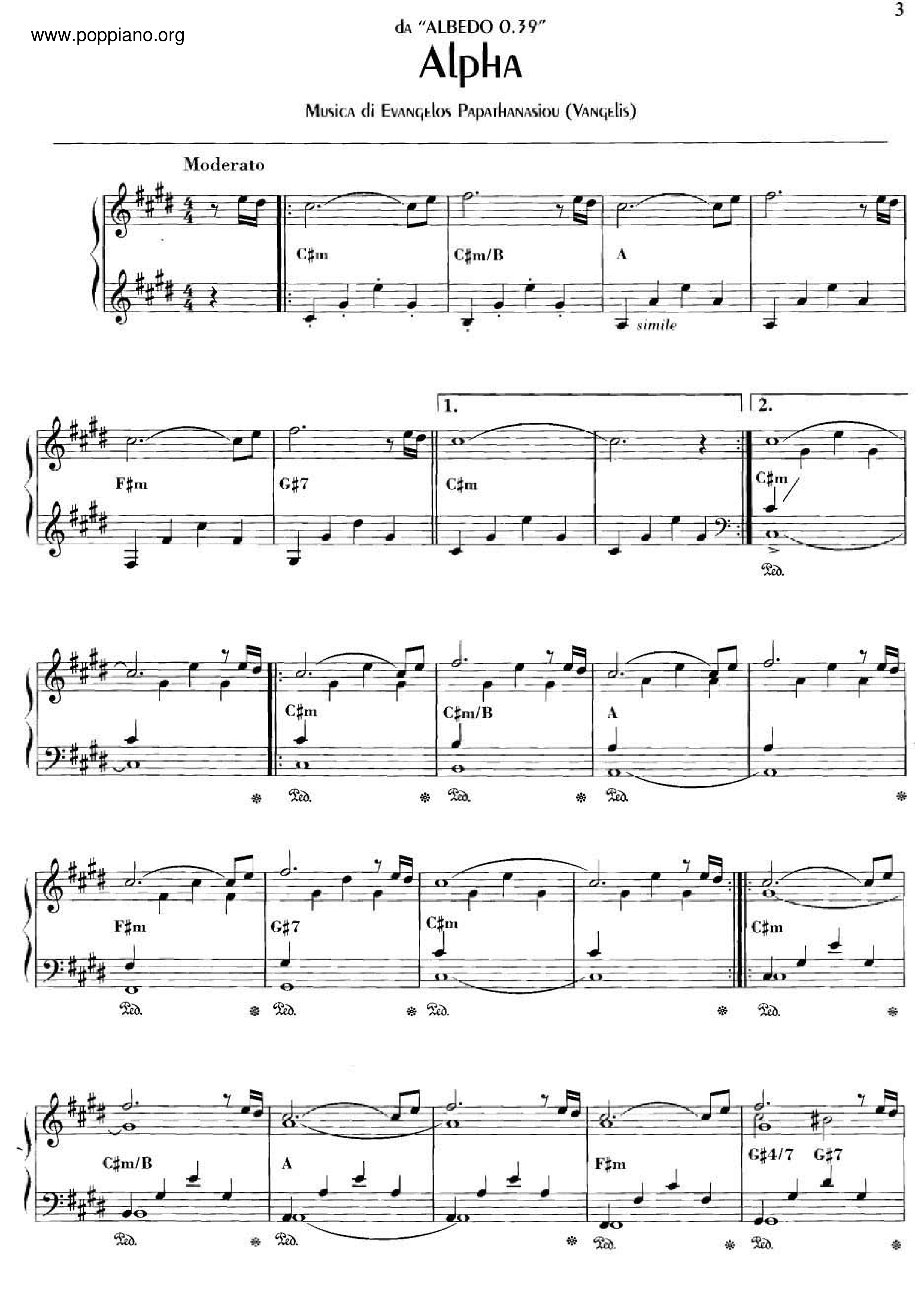 Movie Soundtrack-Alpha Sheet Music pdf, - Free Score Download ★