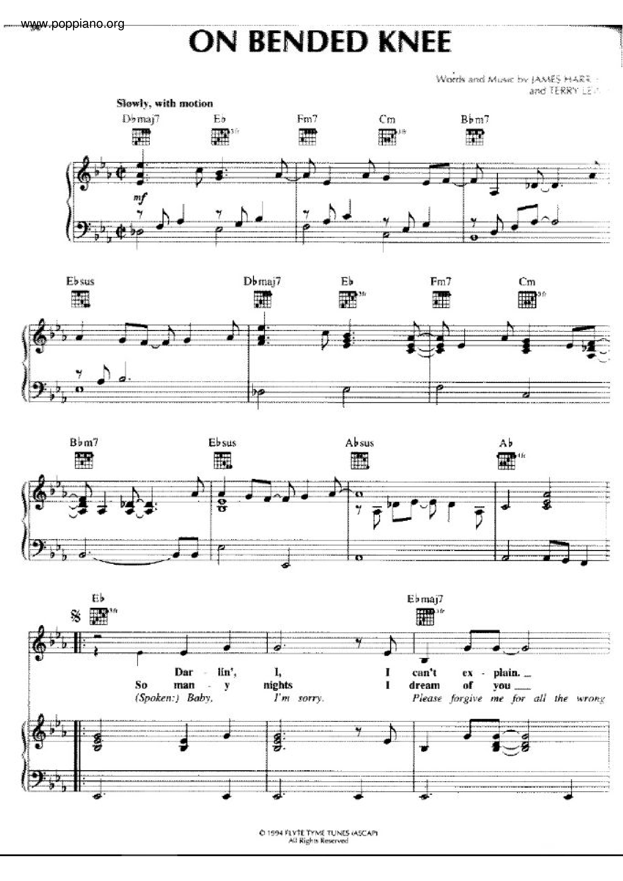 Boyz II Men-On Bended Knee Sheet Music pdf, - Free Score Download ★