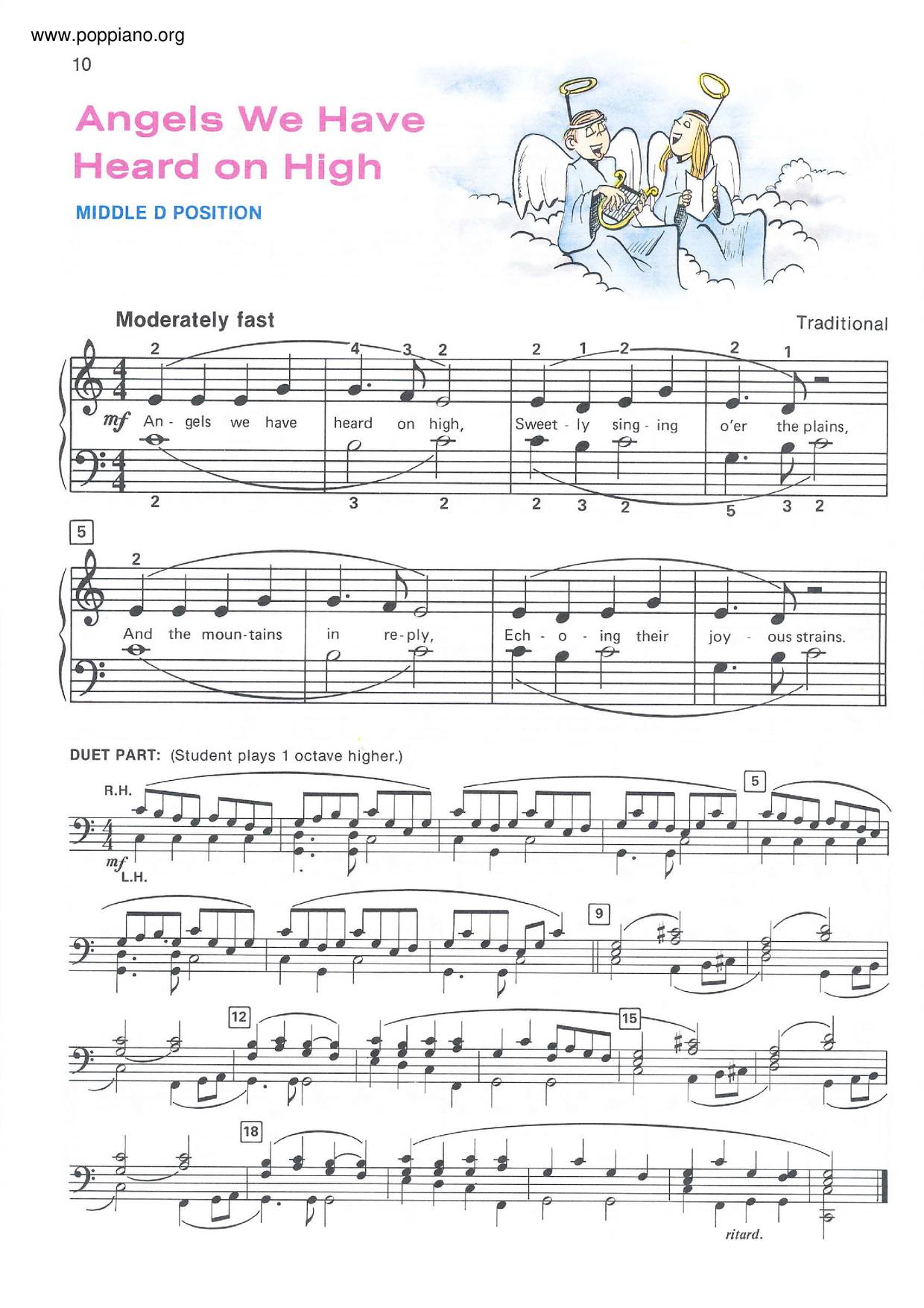 Kid songs-Angels We Have Heard On High Sheet Music pdf, -天使歌唱在高天 楽譜 ...
