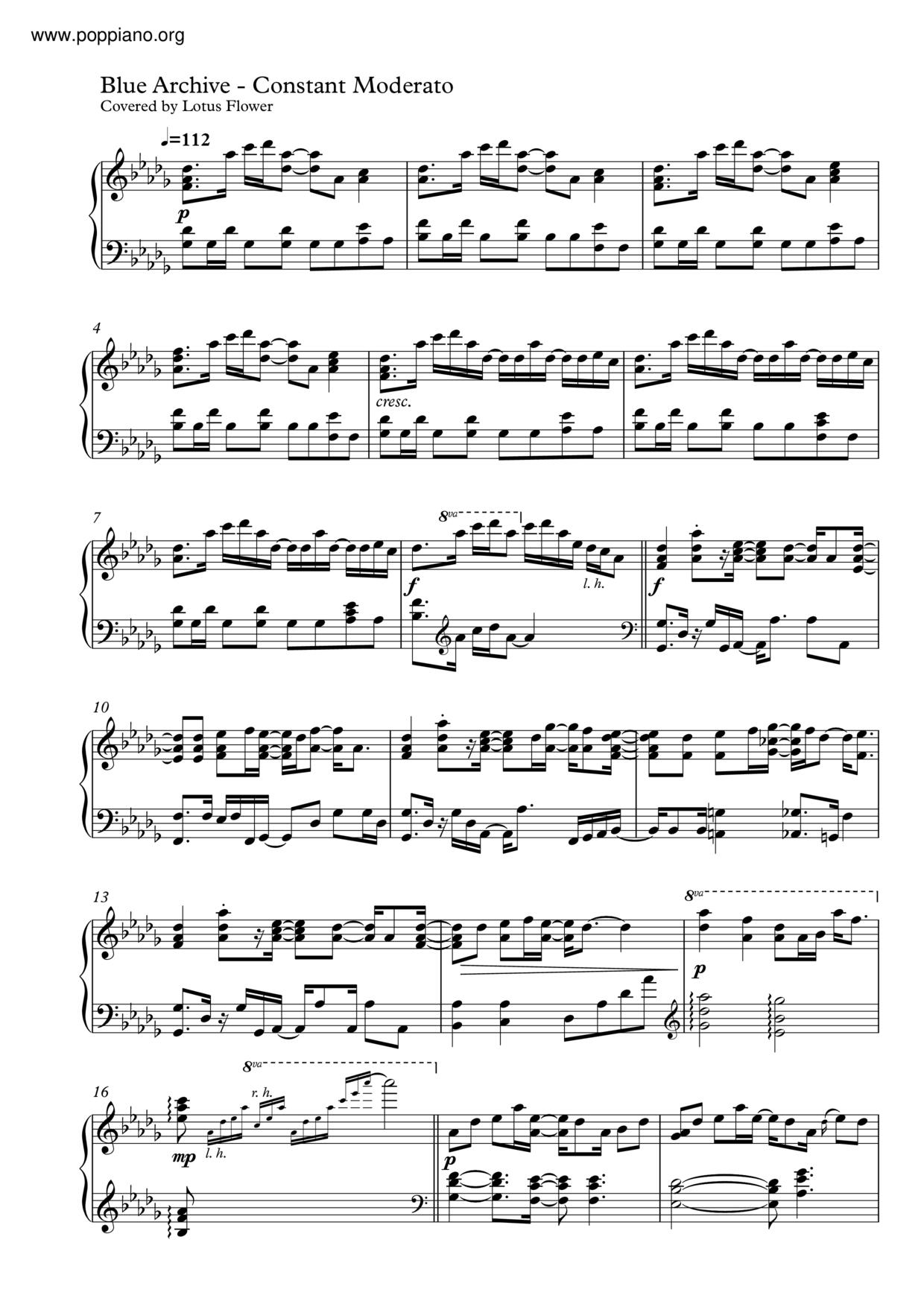 Mitsukiyo-Blue Archive - Constant Moderato Sheet Music pdf, - Free ...