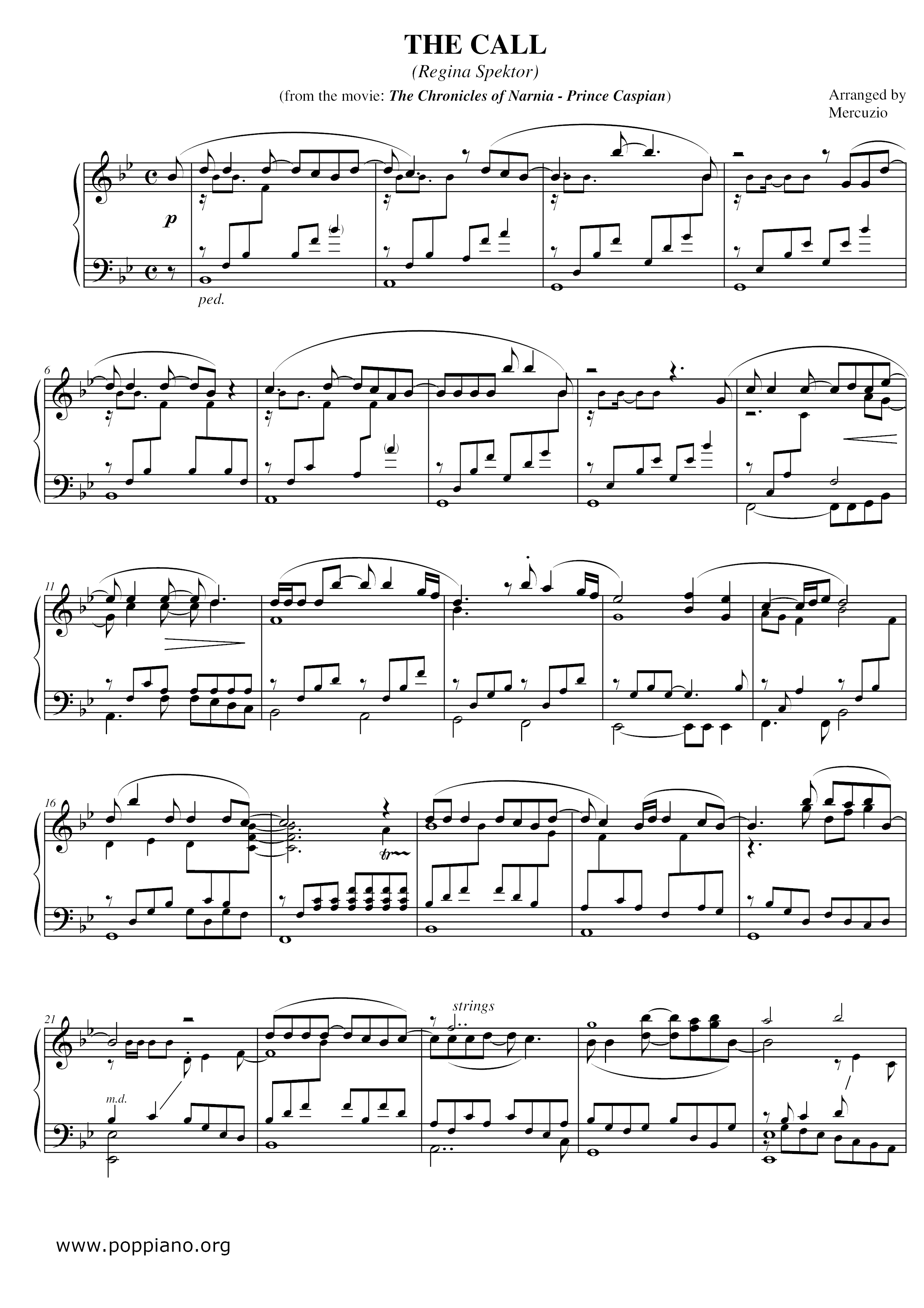 The Call | Sheet Music | Piano Score Free PDF Download | HK Pop Piano ...