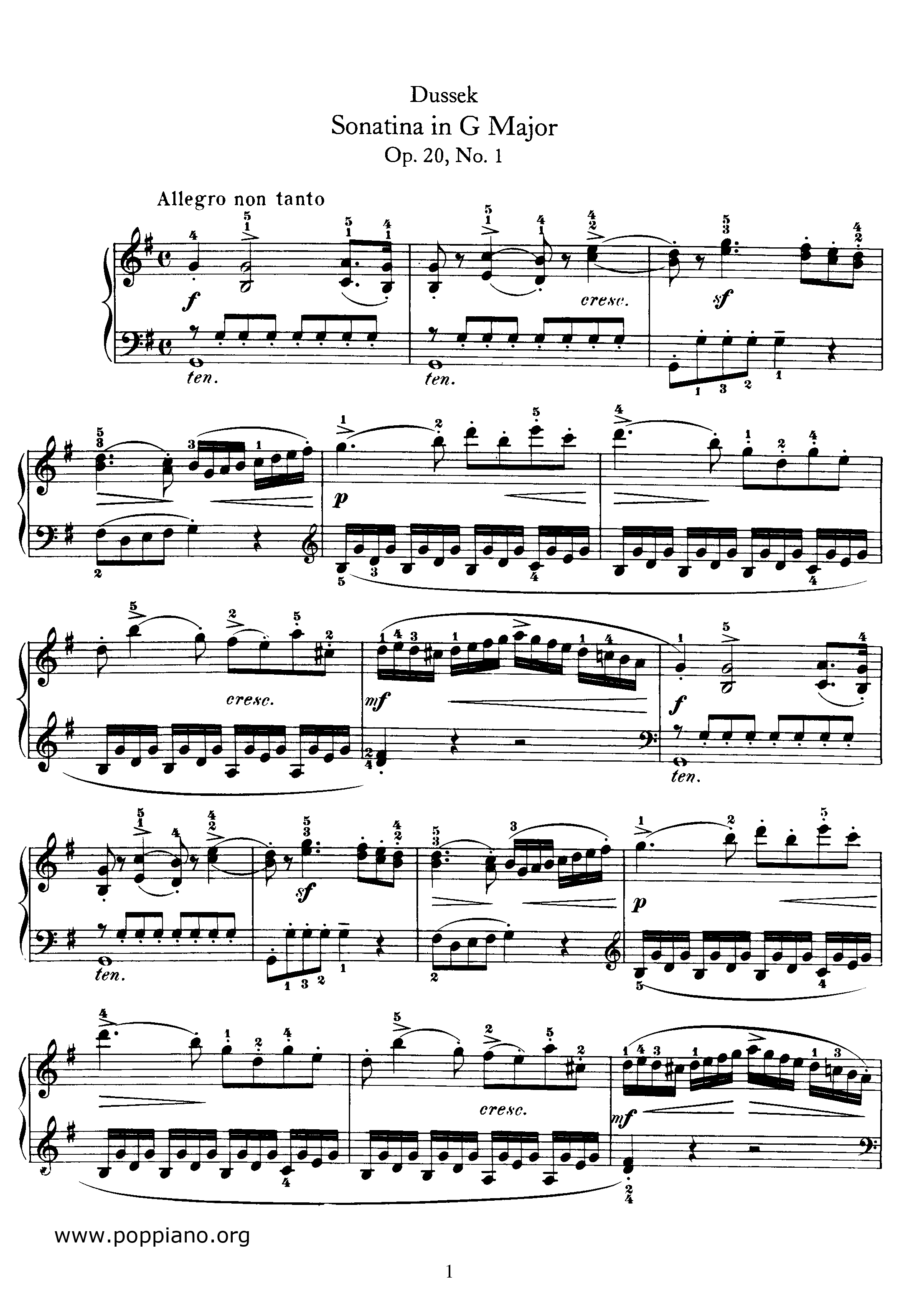 Jan Ladislav Dussek-20 Sheet Music pdf, - Free Score Download ★