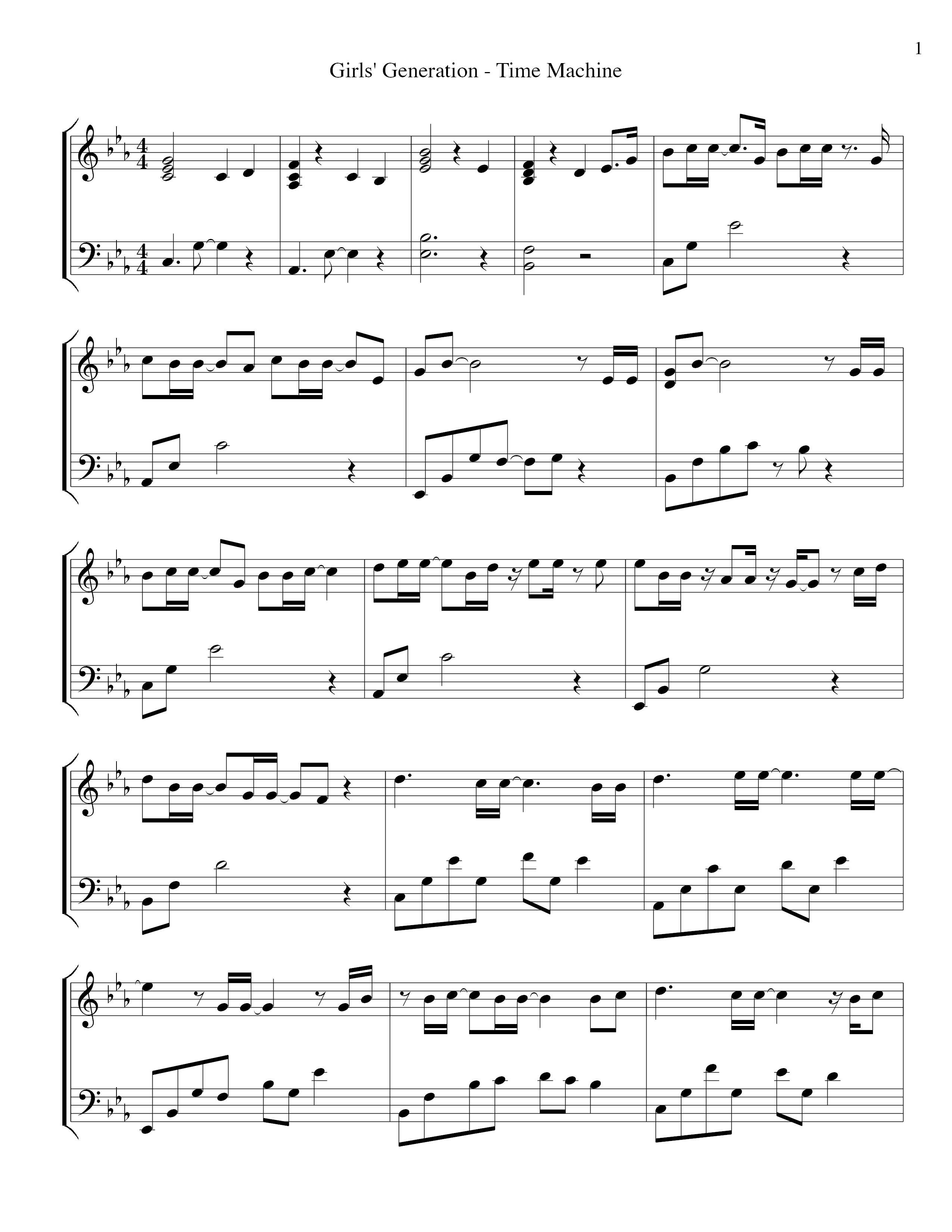 Time MachineAll Versions - Sheet Music / Piano Score Free PDF Download ...
