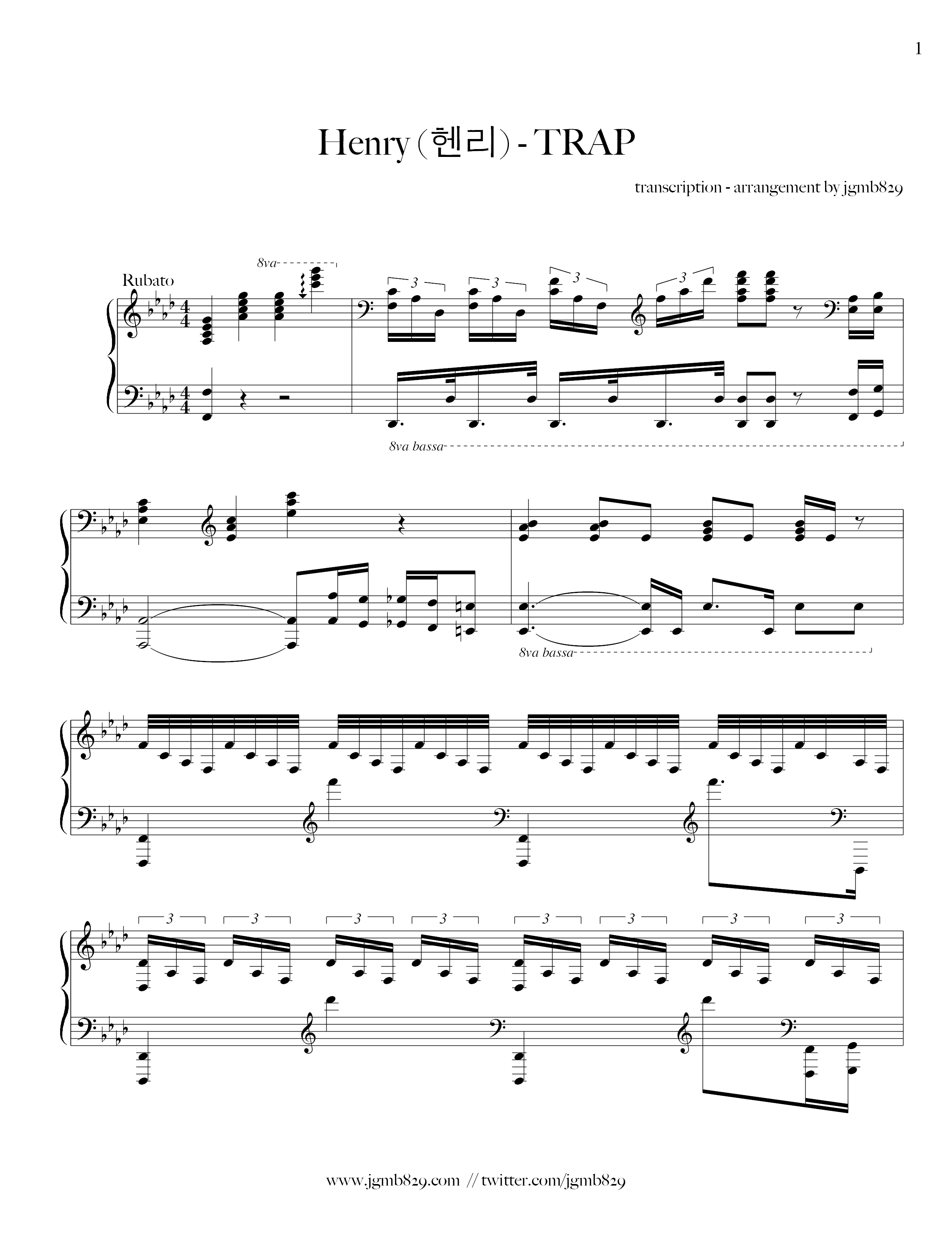 Henry-Trap Sheet Music pdf, - Free Score Download ★