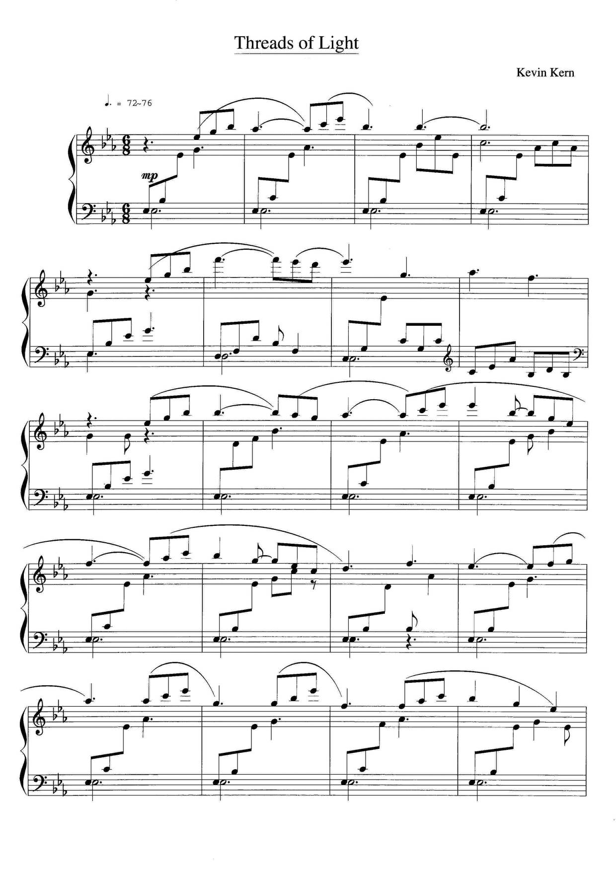Threads Of Light | Sheet Music | Piano Score Free PDF Download | HK Pop ...