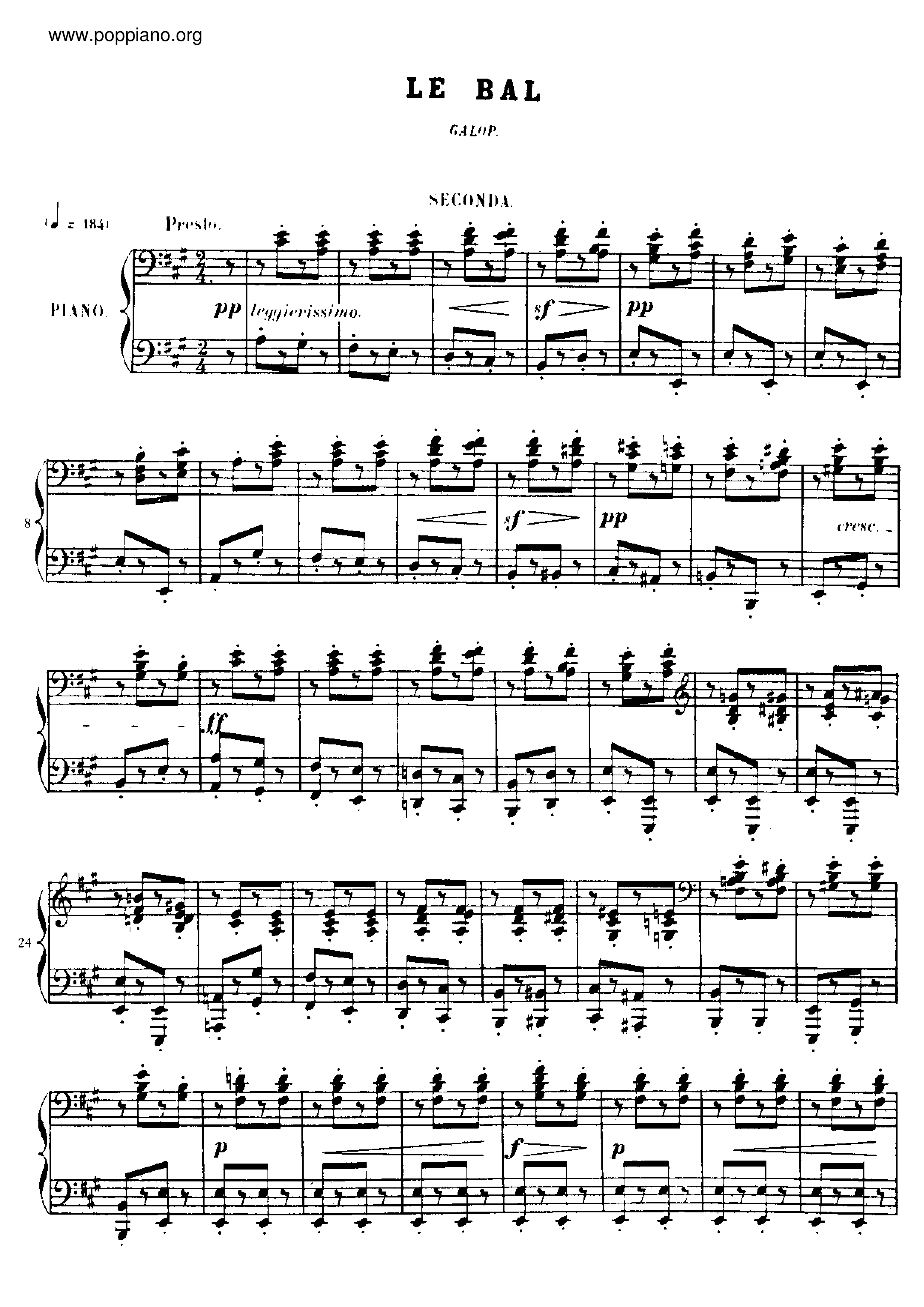 Bizet-No.12 Le Bal Sheet Music pdf, - Free Score Download ★