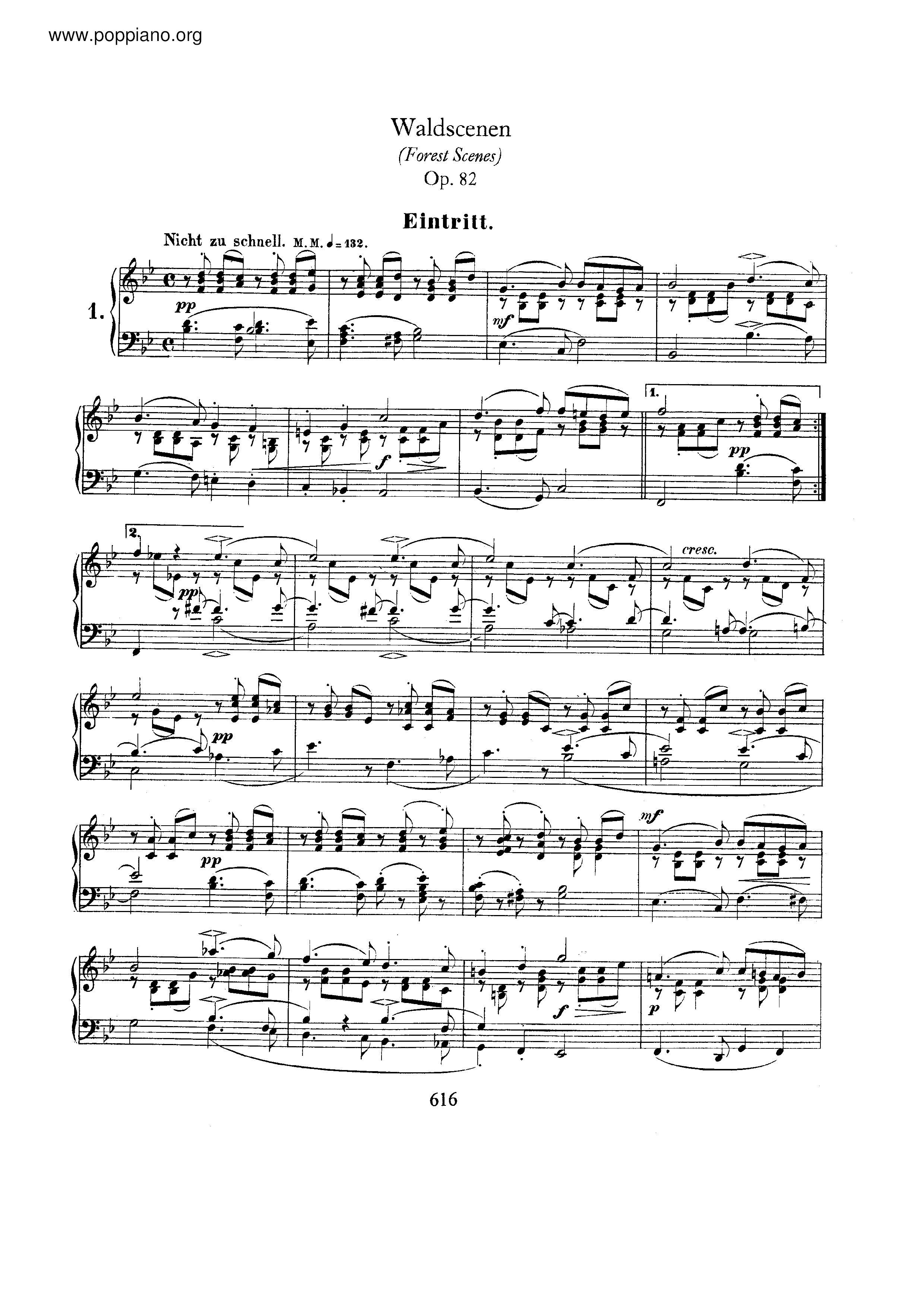 Robert Schumann-Waldszenen, Op.82 Sheet Music pdf, - Free Score Download ★