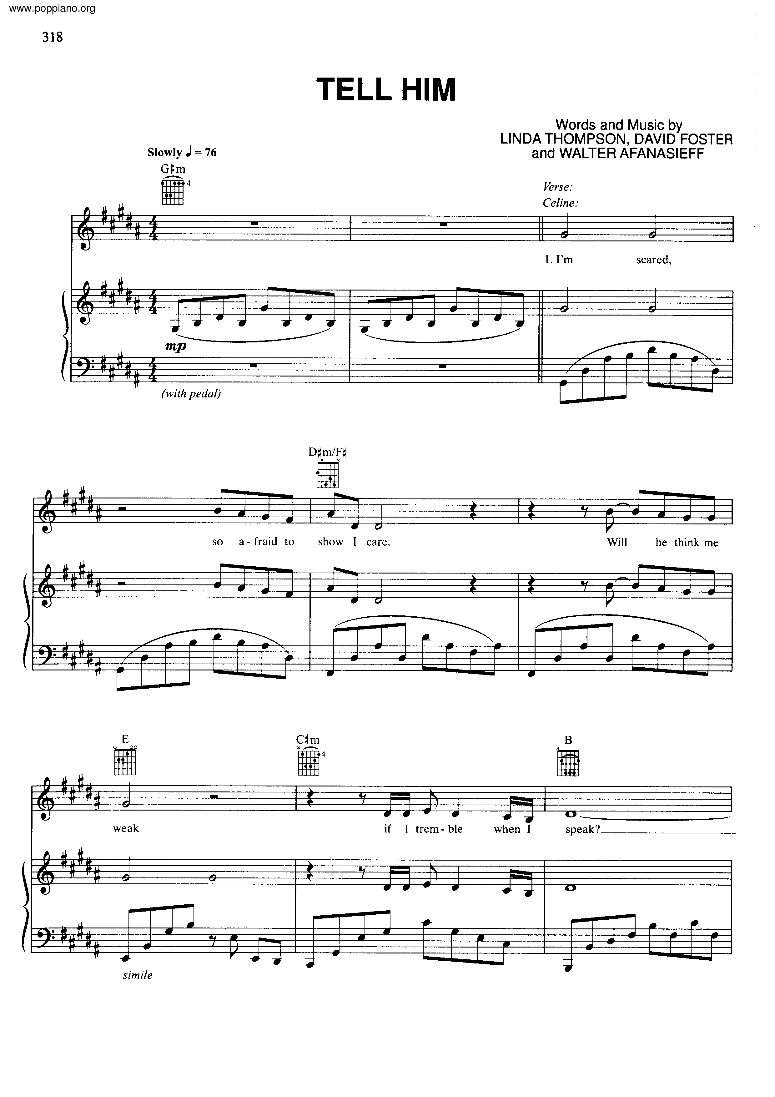 Celine Dion, Barbra Streisand-Tell Him Sheet Music pdf, - Free Score ...