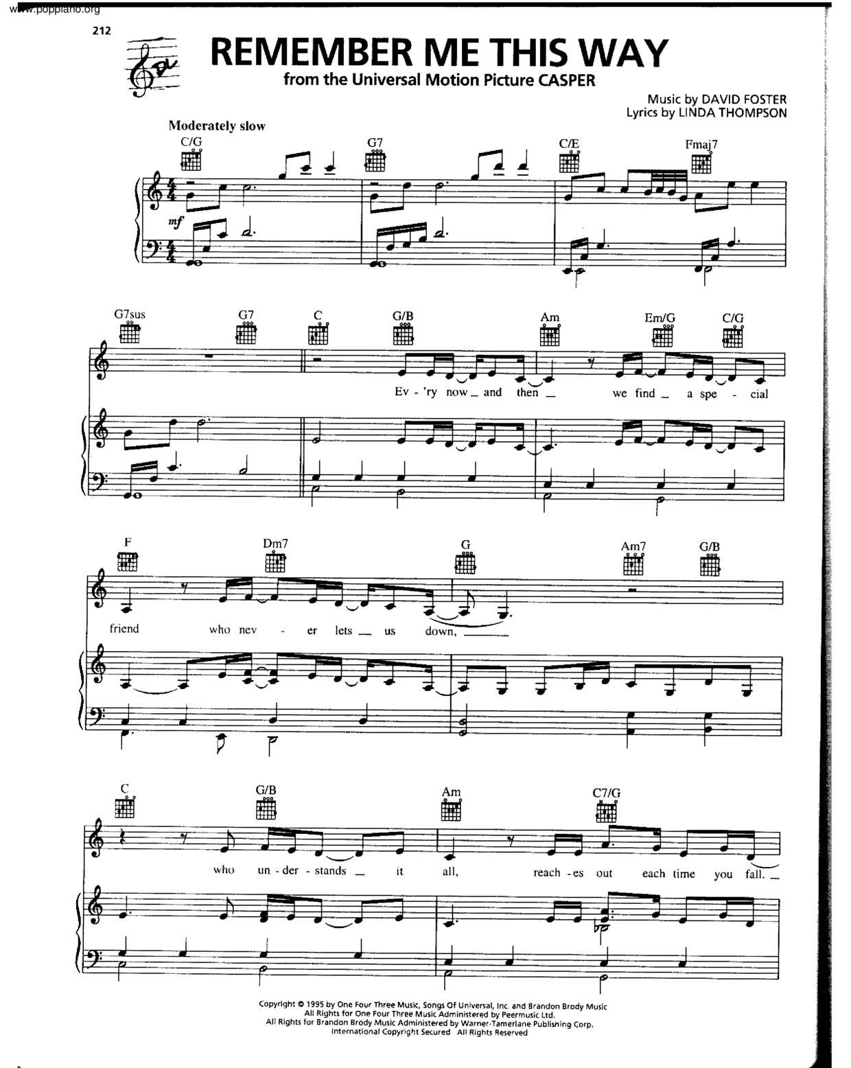 Jordan Hill-Casper - Remember Me This Way Sheet Music pdf, - Free Score ...