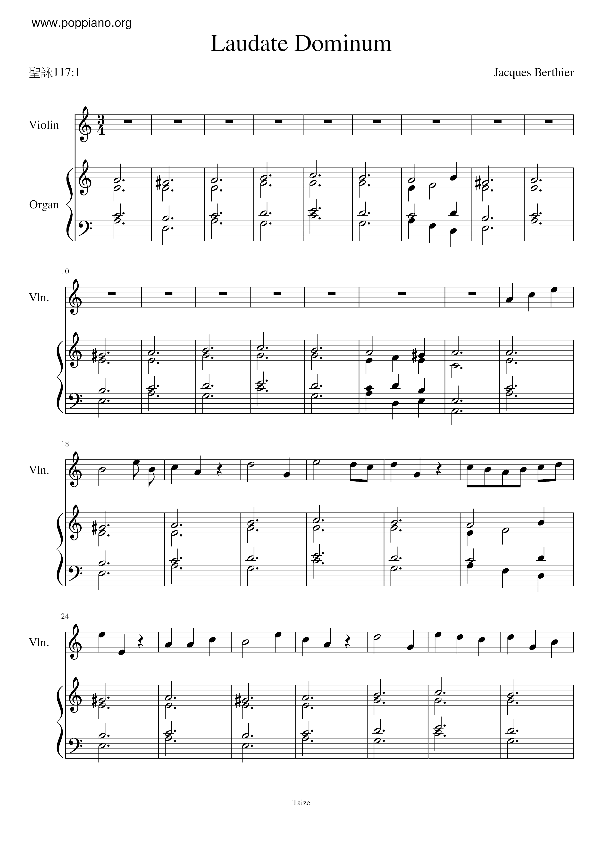 Hymn-Laudate Dominum Sheet Music pdf, - Free Score Download ★