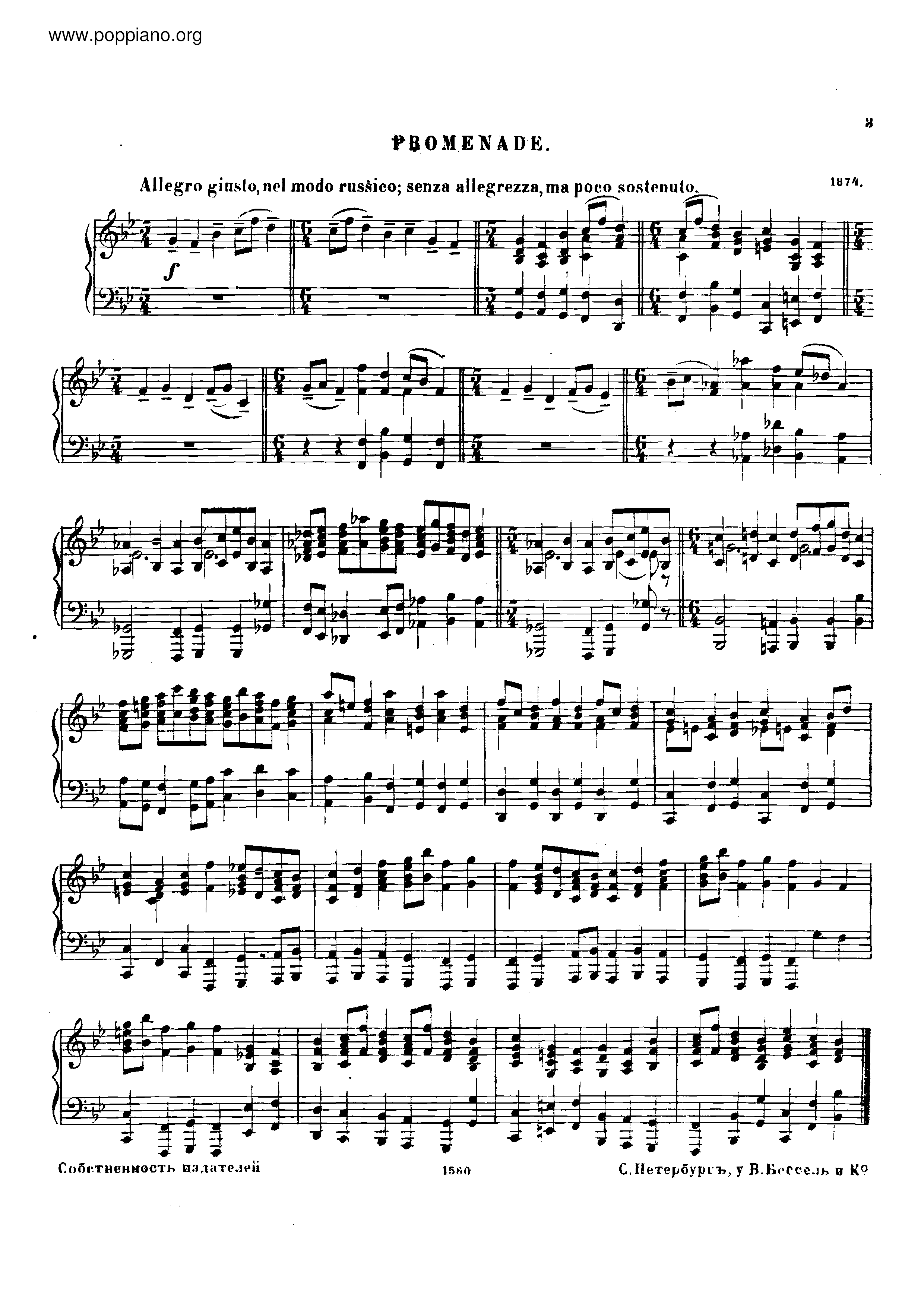 Mussorgsky-Picture at an exhibition Sheet Music pdf, - Free Score ...