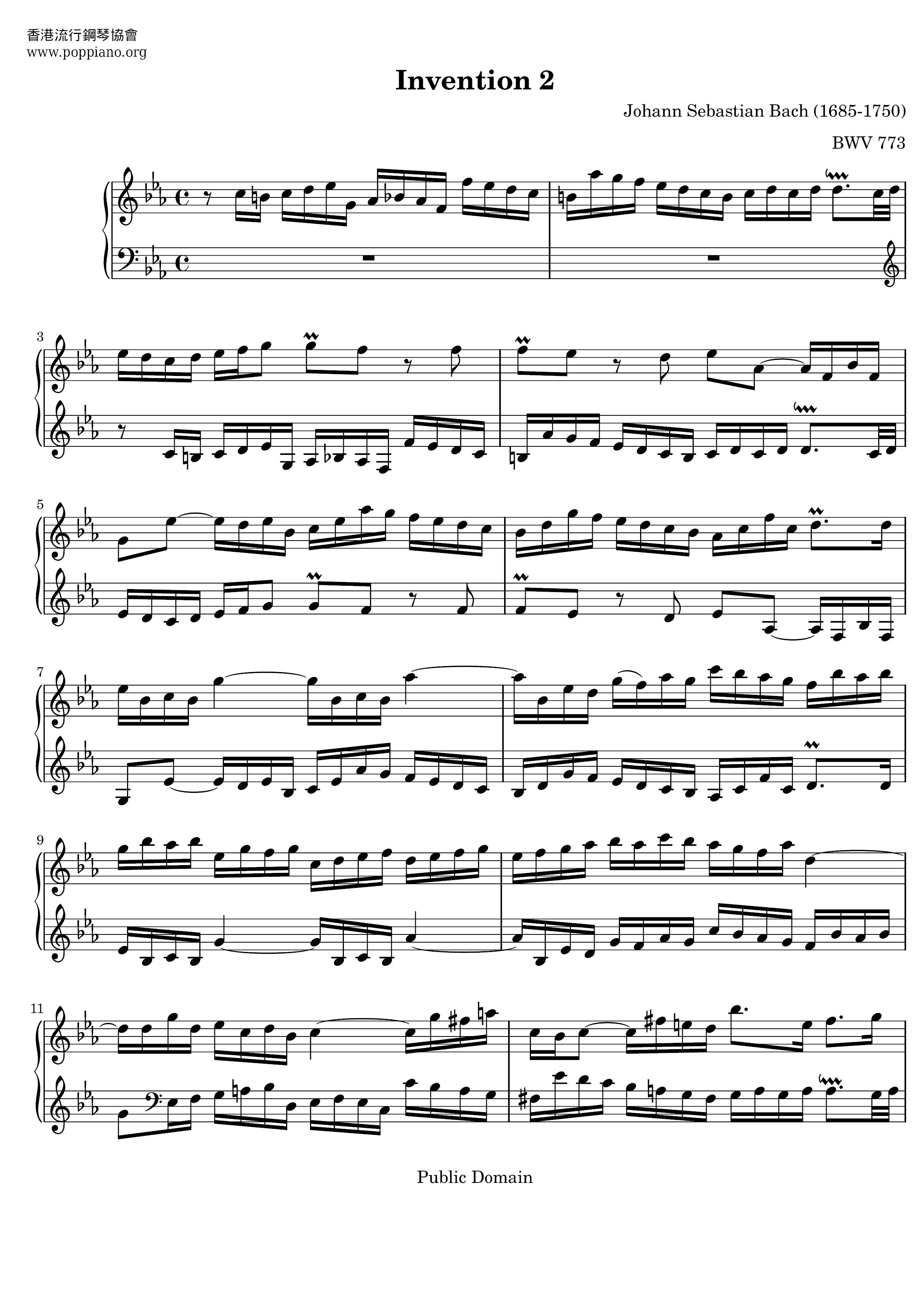 Bach-Invention 2, BWV 773 Sheet Music pdf, - Free Score Download ★