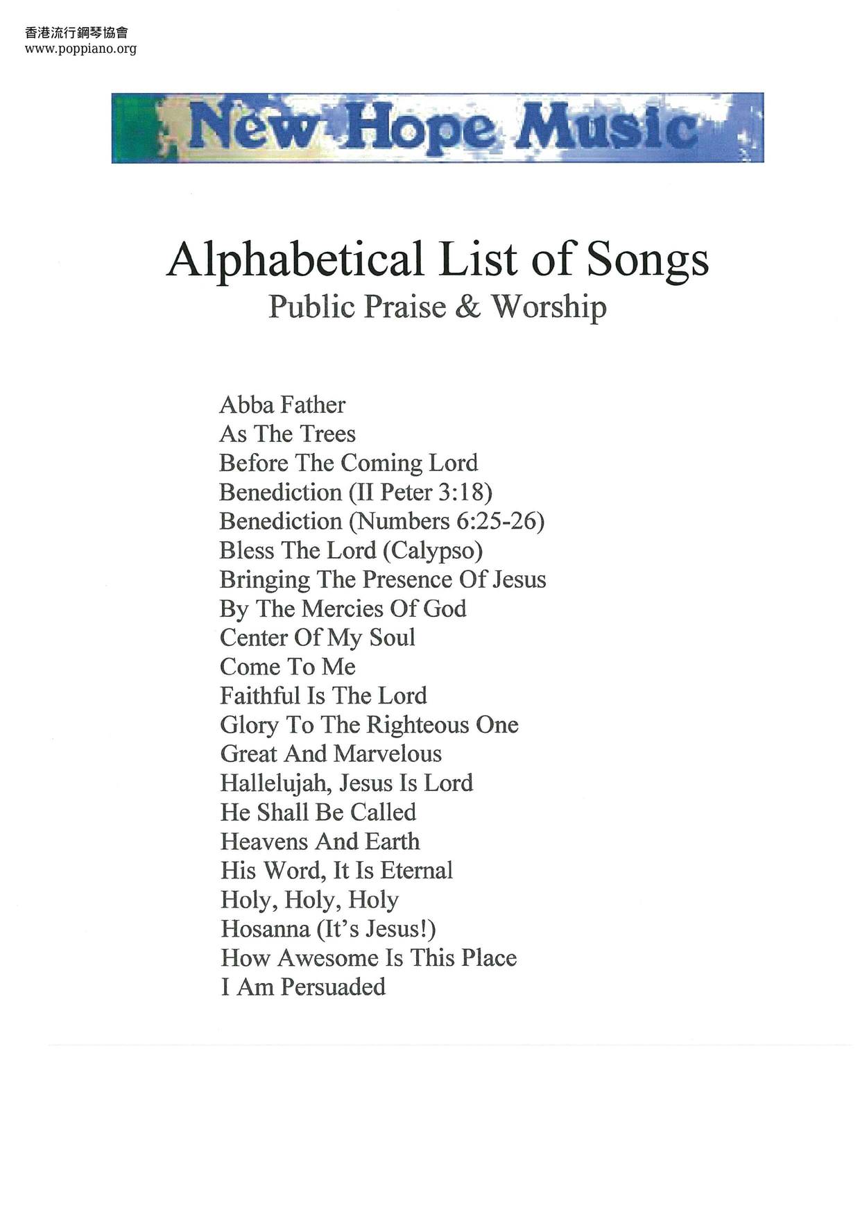 Hymn-Praise & Worship Songbook 88 Pages Sheet Music pdf, - Free Score ...