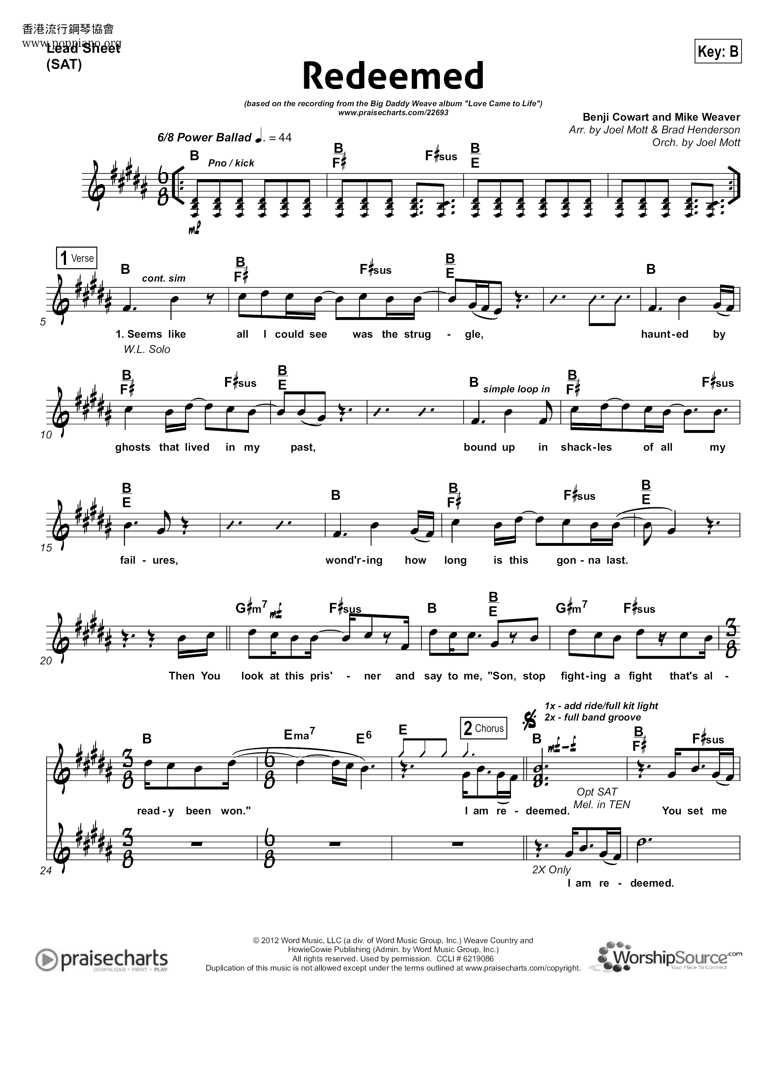 Hymn-Redeemed Sheet Music pdf, - Free Score Download ★