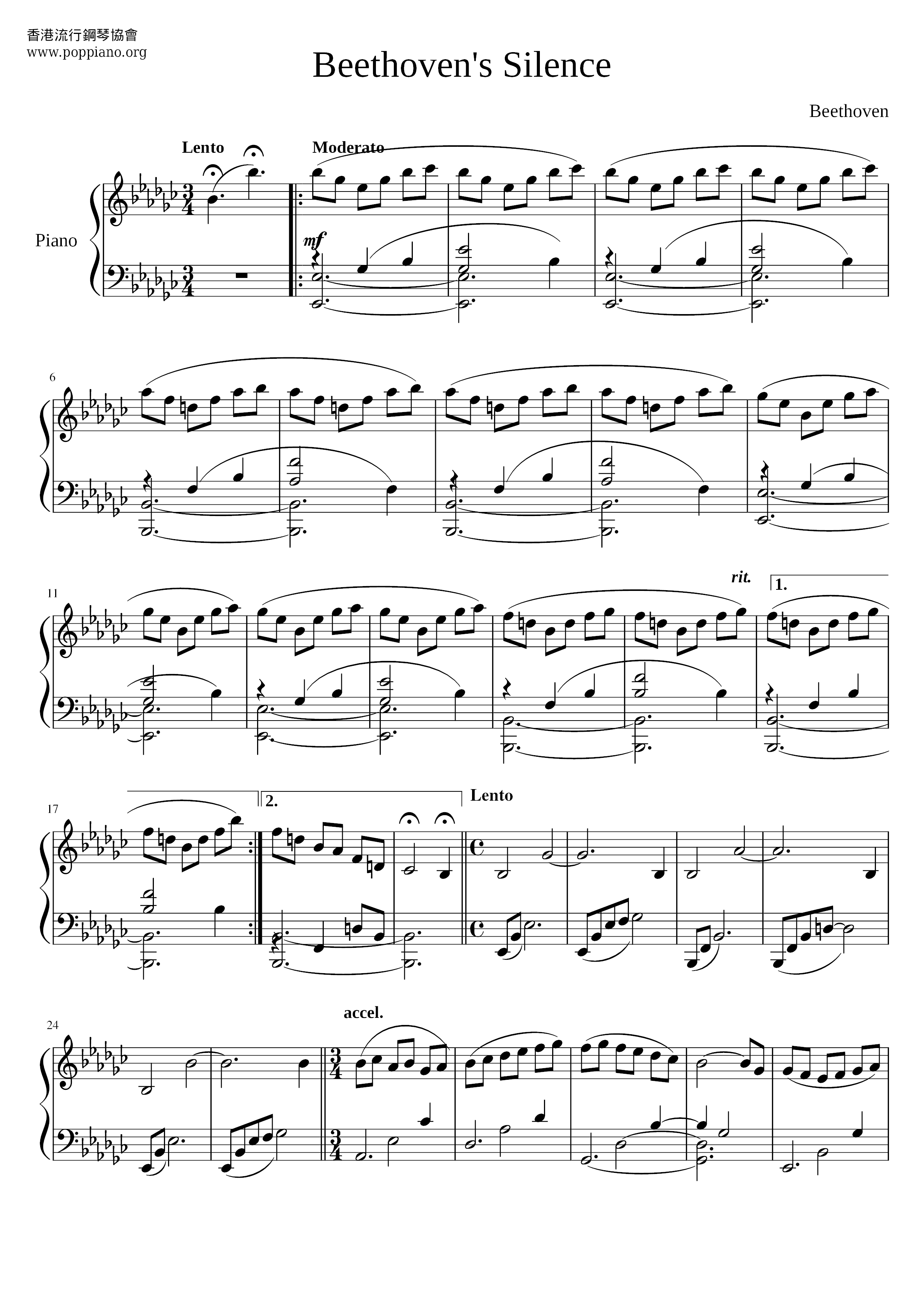 Ernesto Cortazar-Beethoven's Silence Sheet Music pdf, - Free Score ...
