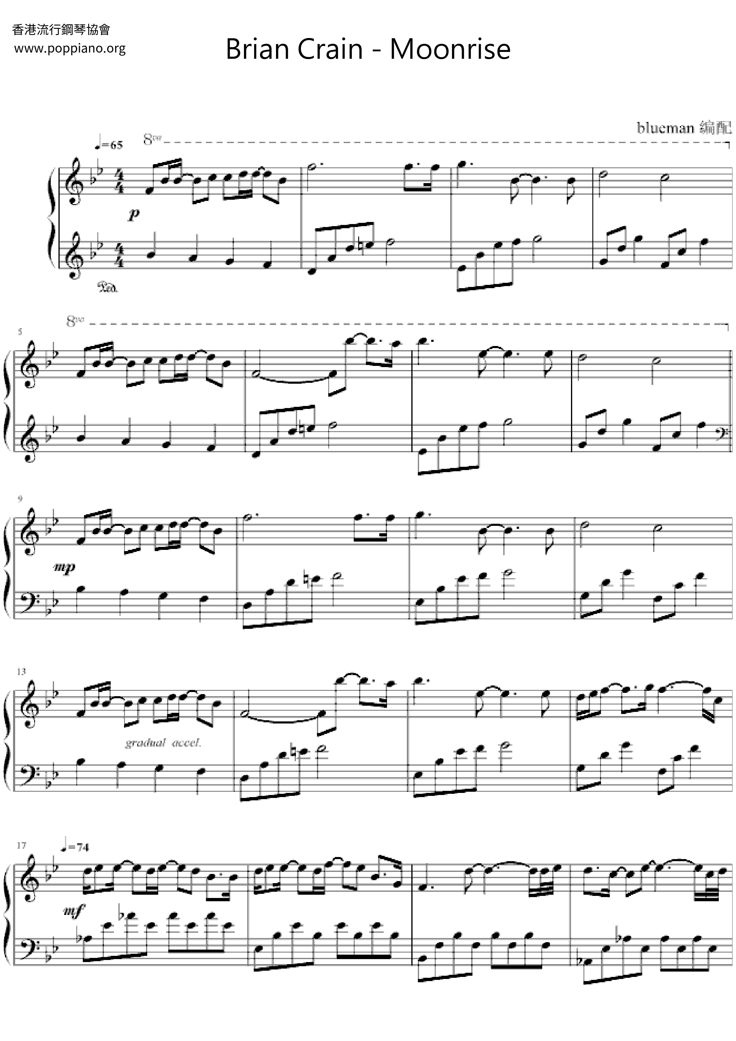 Brian Crain-Moonrise Sheet Music pdf, - Free Score Download ★