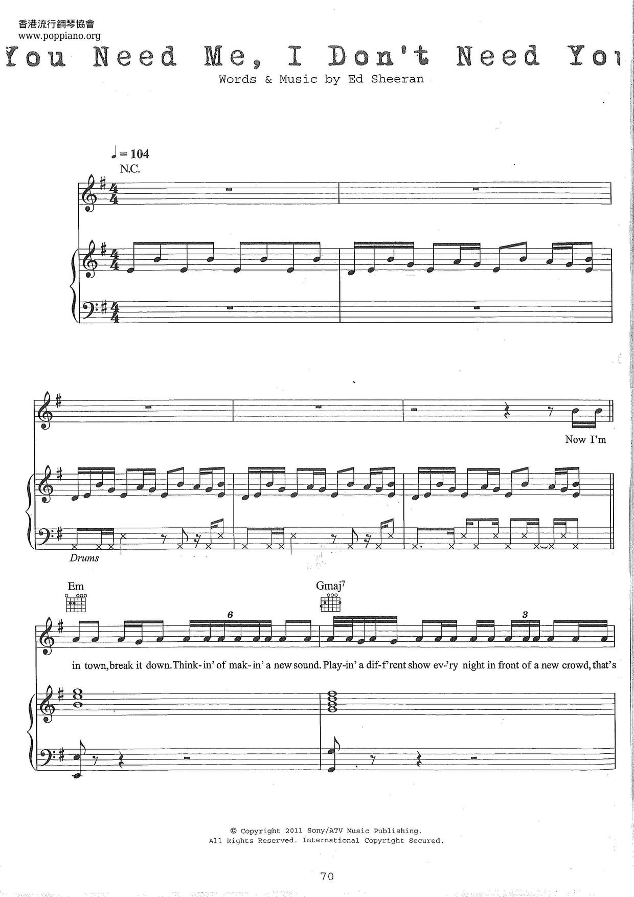 Ed Sheeran You Need Me I Don t Need You pdf ed-sheeran-you-need-me-i-don-t-need-you-pdf