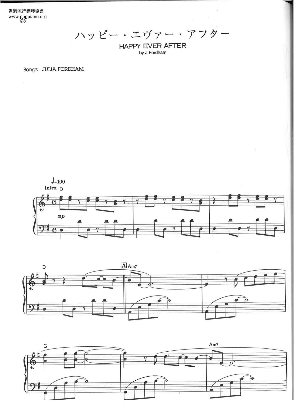Julia Fordham-Happy Ever After Sheet Music pdf, - Free Score Download ★
