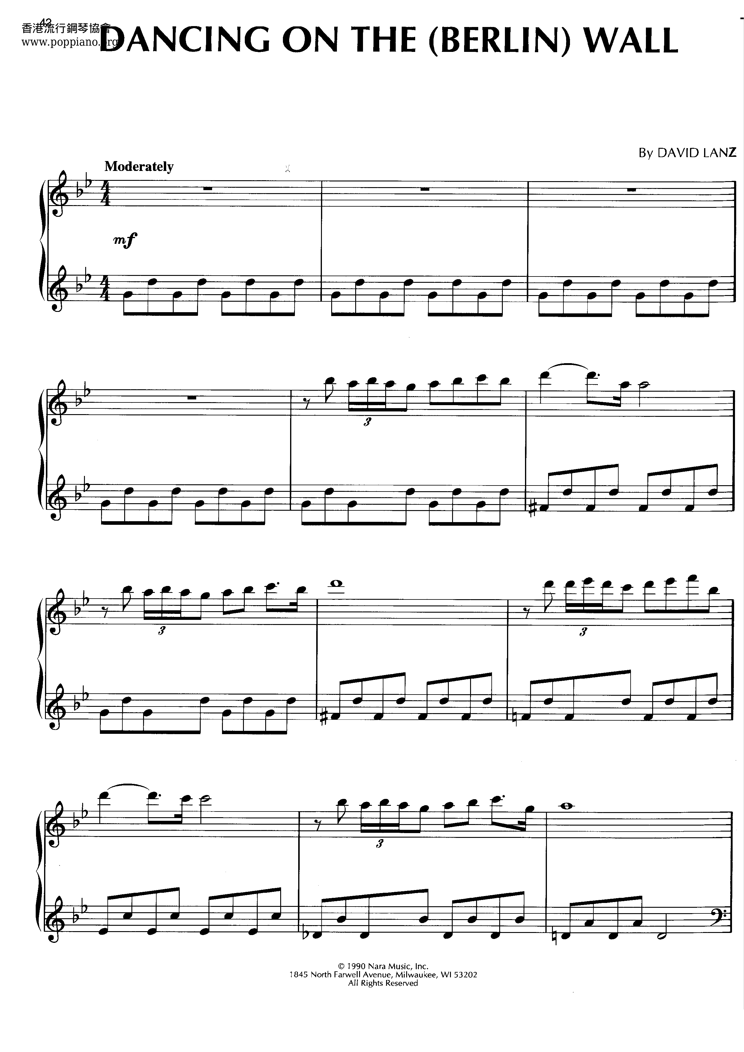 David Lanz-Dancing On The (Berlin) Wall Sheet Music pdf, - Free Score ...