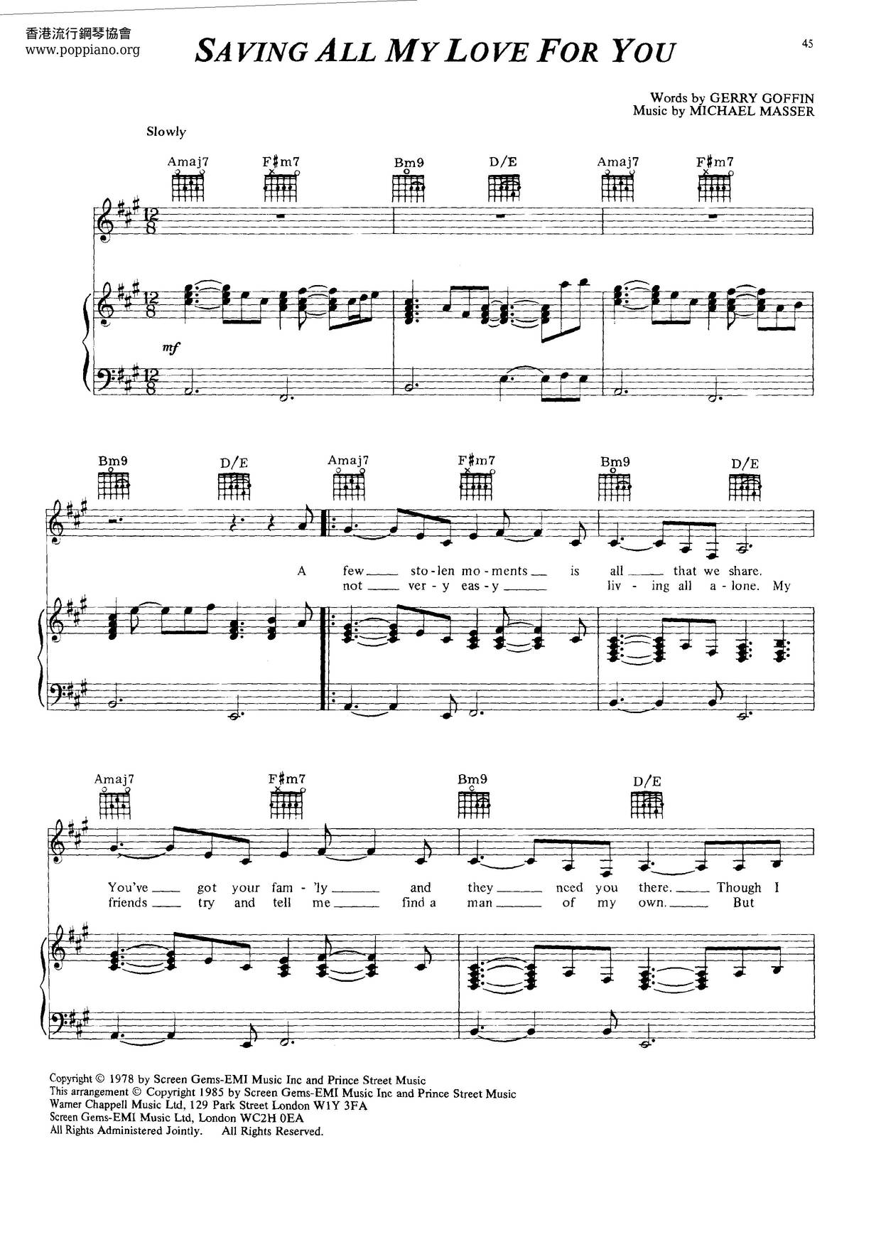 saving all my love for you | Sheet Music | Piano Score Free PDF ... saving all my love for you | Sheet Music | Piano Score Free PDF ...