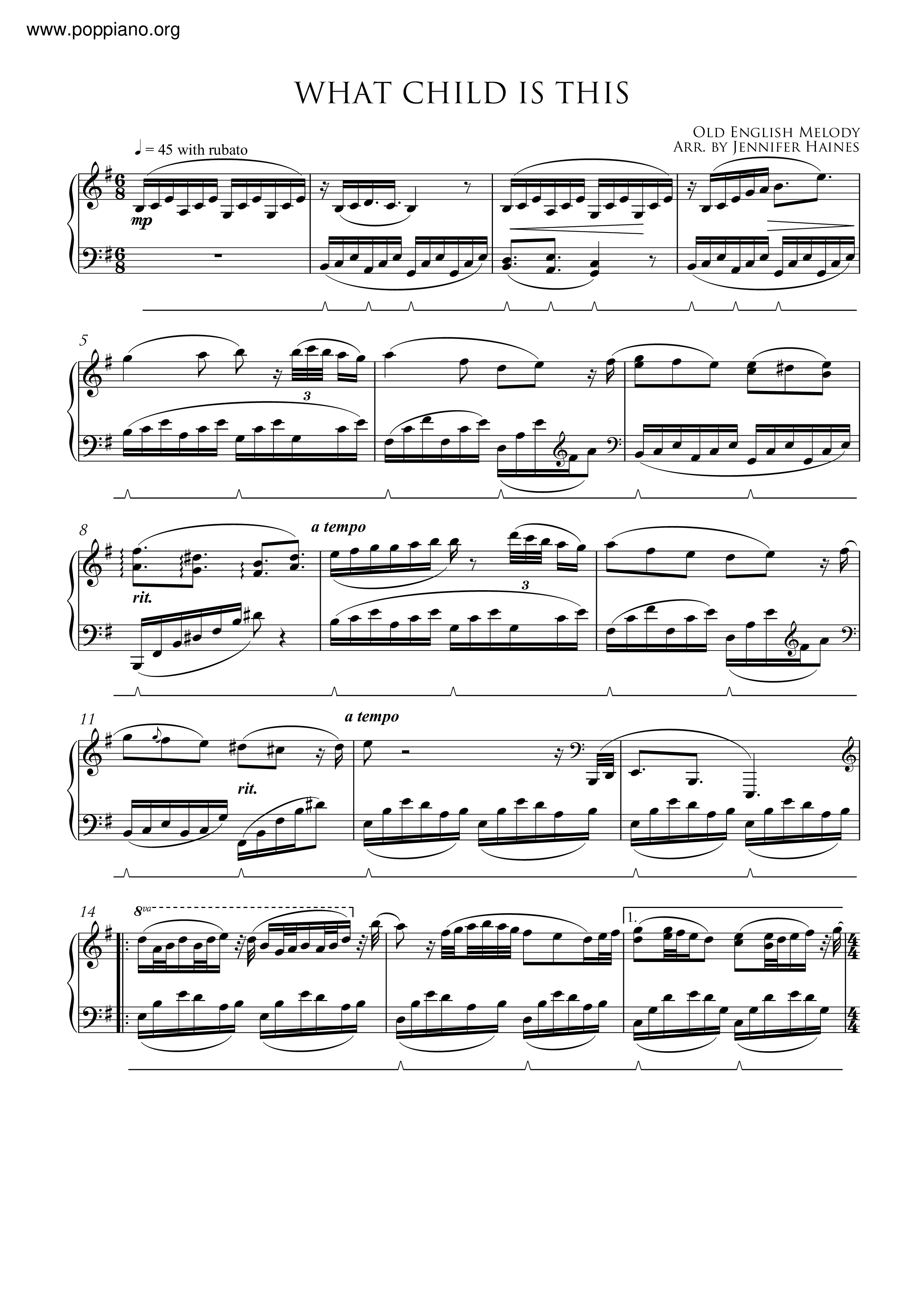 Hymn-What Child Is This? Sheet Music pdf, - Free Score Download ★