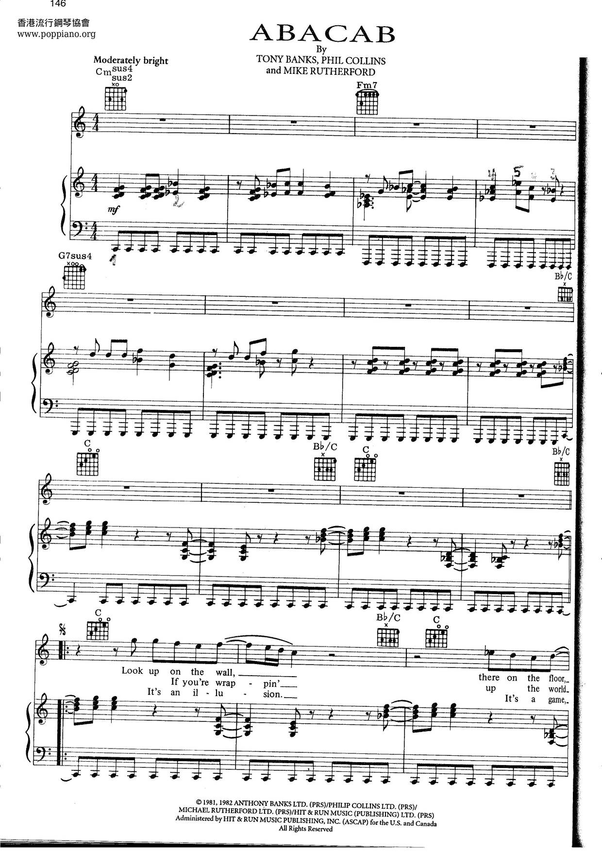 Genesis-Abacab Sheet Music pdf, - Free Score Download ★