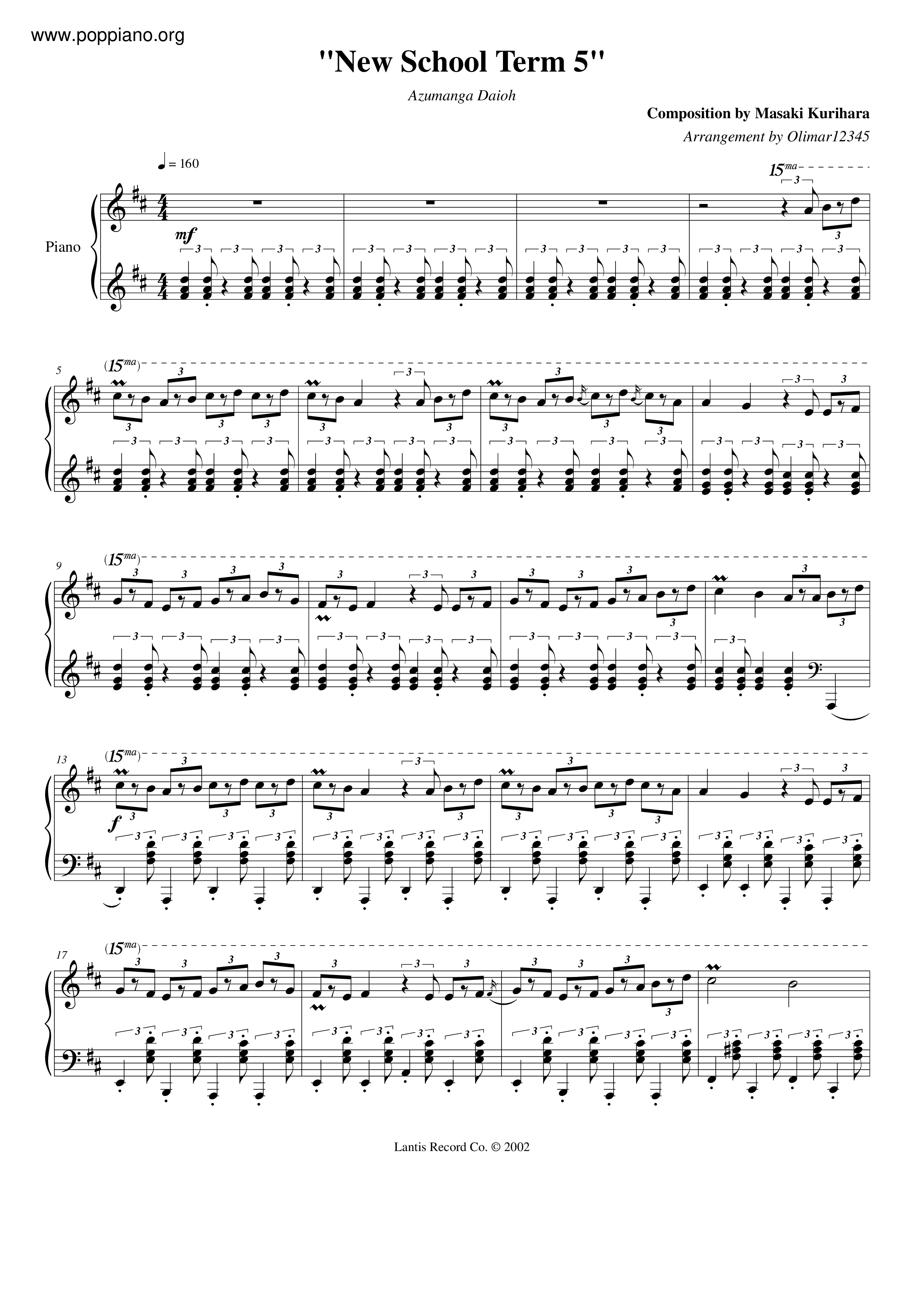 Azumanga Daioh New School Term 5 Sheet Music Pdf Free Score Download azumanga-daioh-new-school-term-5-sheet-music-pdf-free-score-download