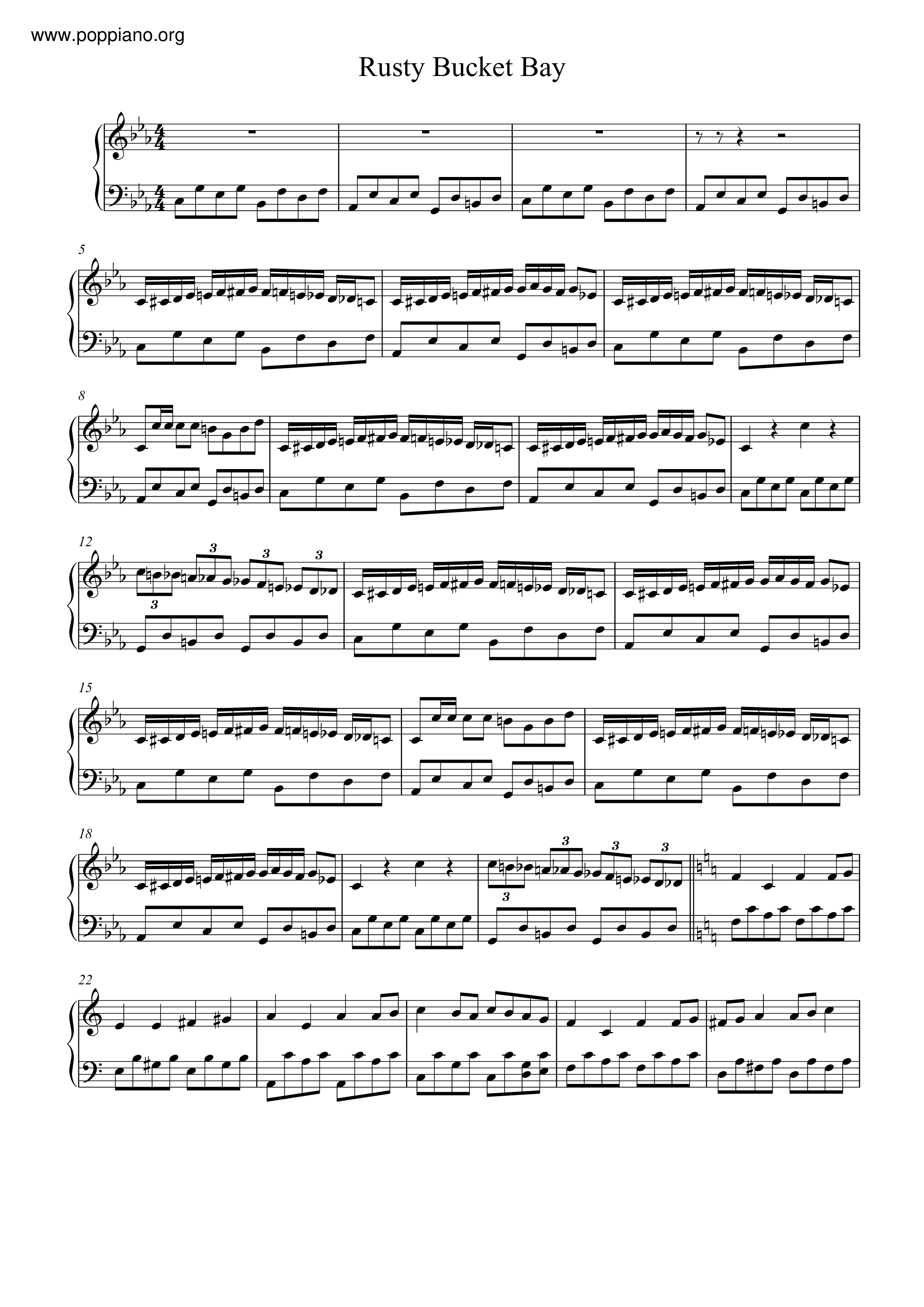 Banjo Kazooie-Rusty Bucket Bay Sheet Music pdf, - Free Score Download ★